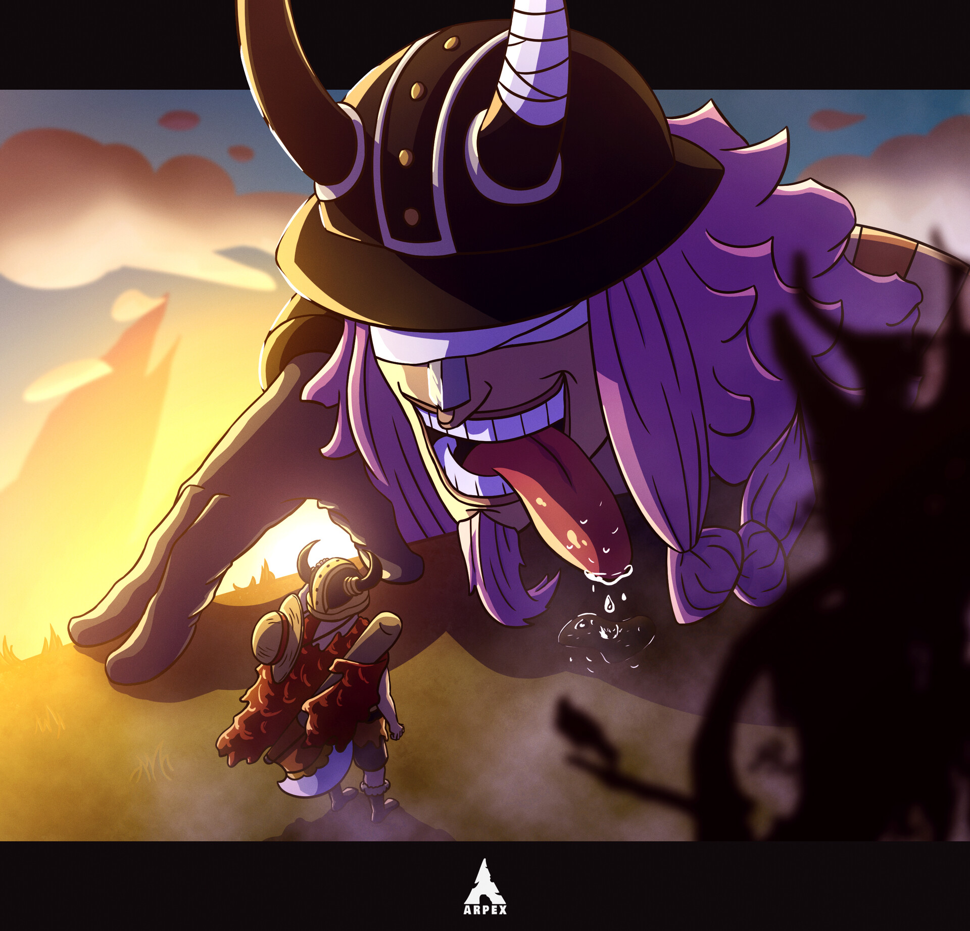 ArtStation - Luffy facing Loki - One Piece Fan Art