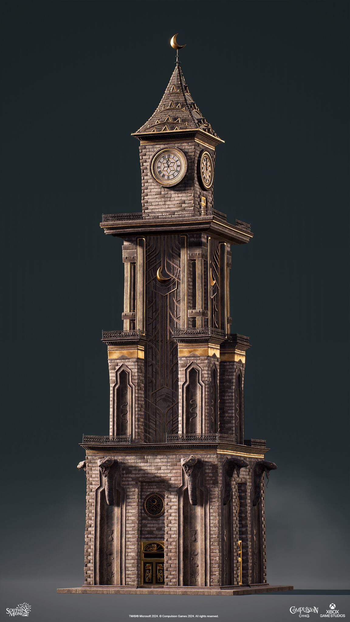 midnight clock tower