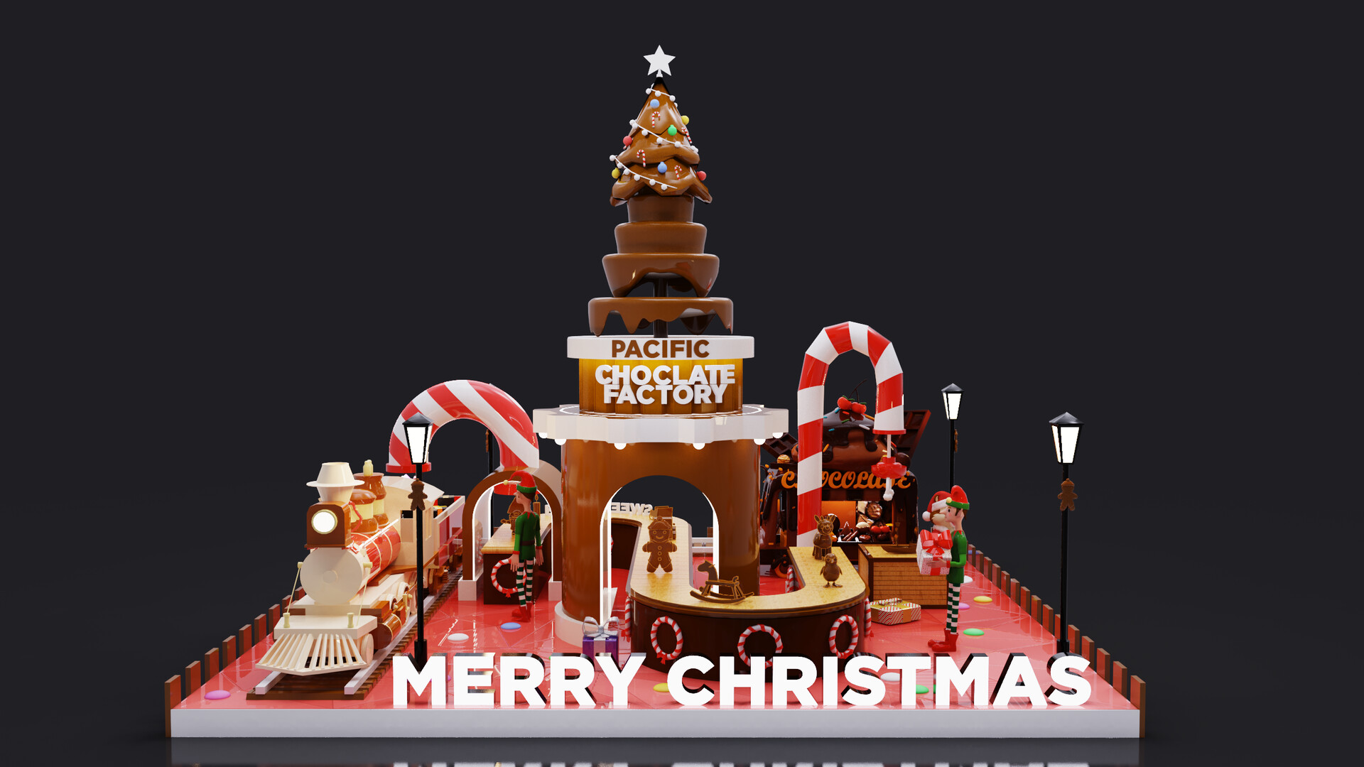 ArtStation - Chocolate Factory Mall Decor