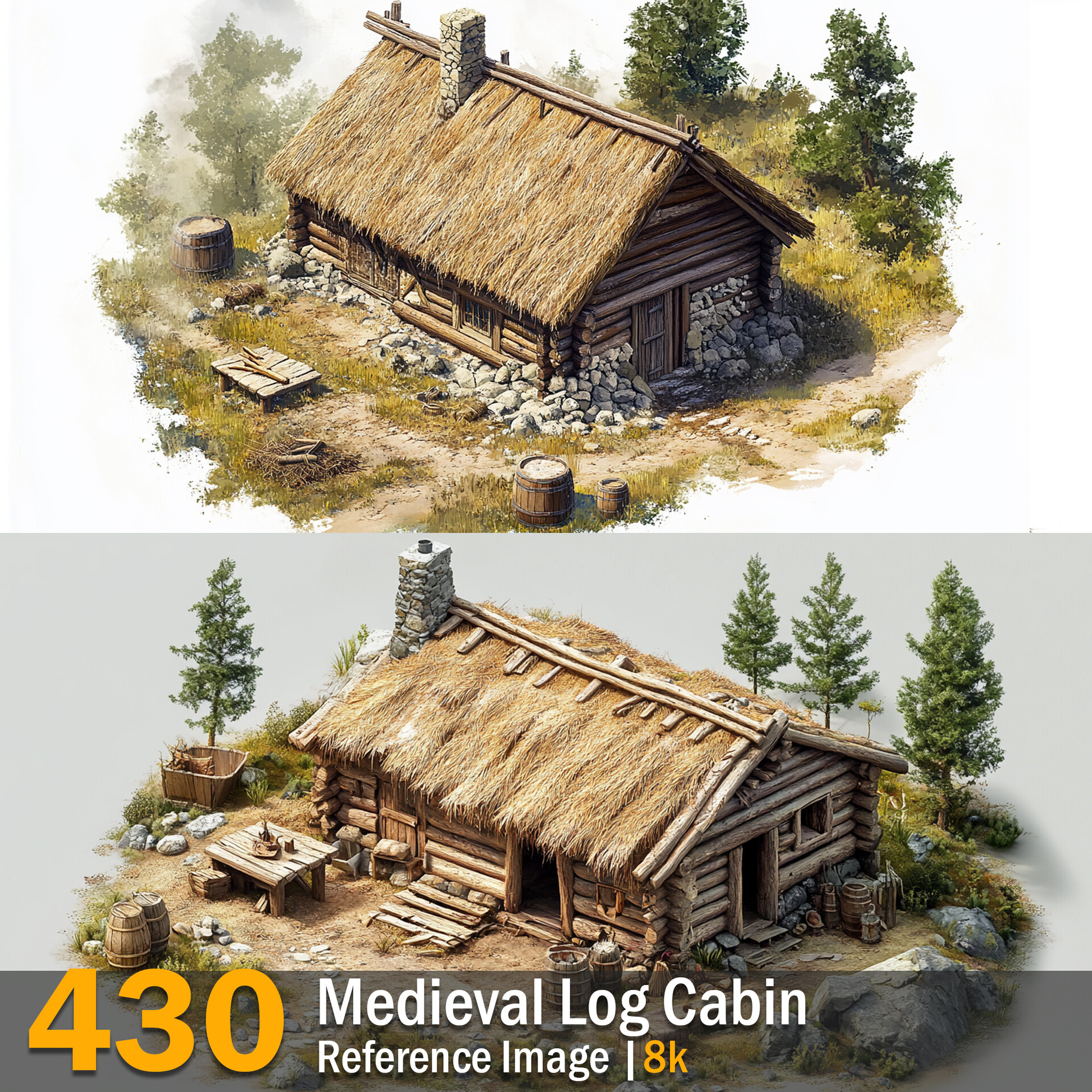 ArtStation - Medieval Log Cabin | Reference Images | 8K