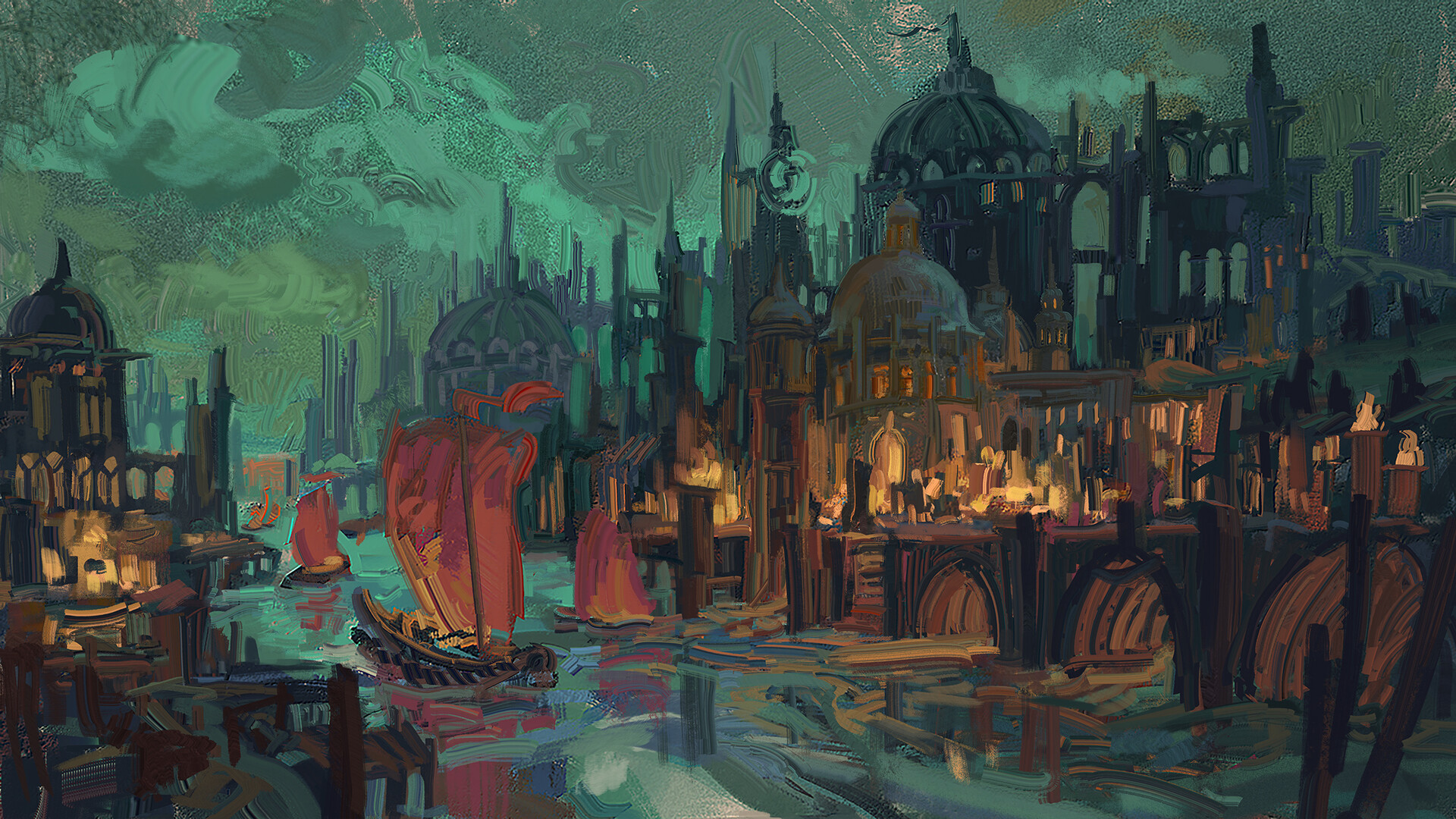 ArtStation - night port