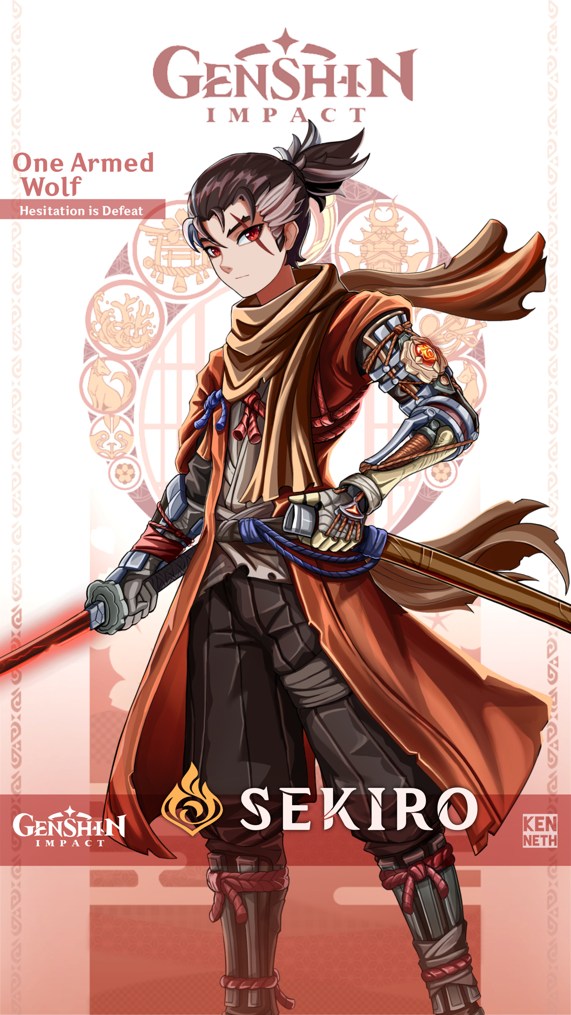 ArtStation - Sekiro in Genshin impact artyle