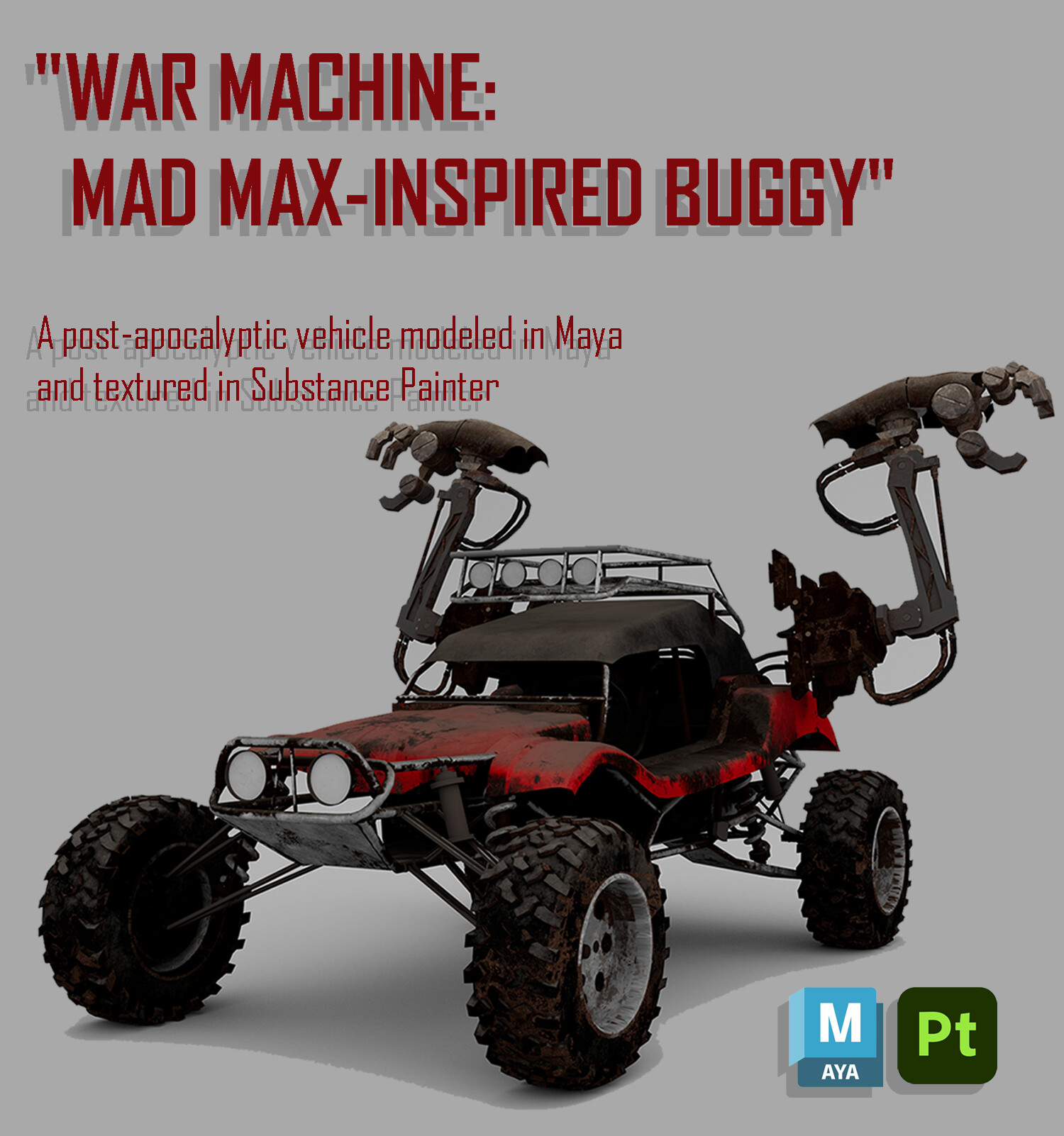 ArtStation - "WAR MACHINE: MAD MAX-INSPIRED BUGGY"