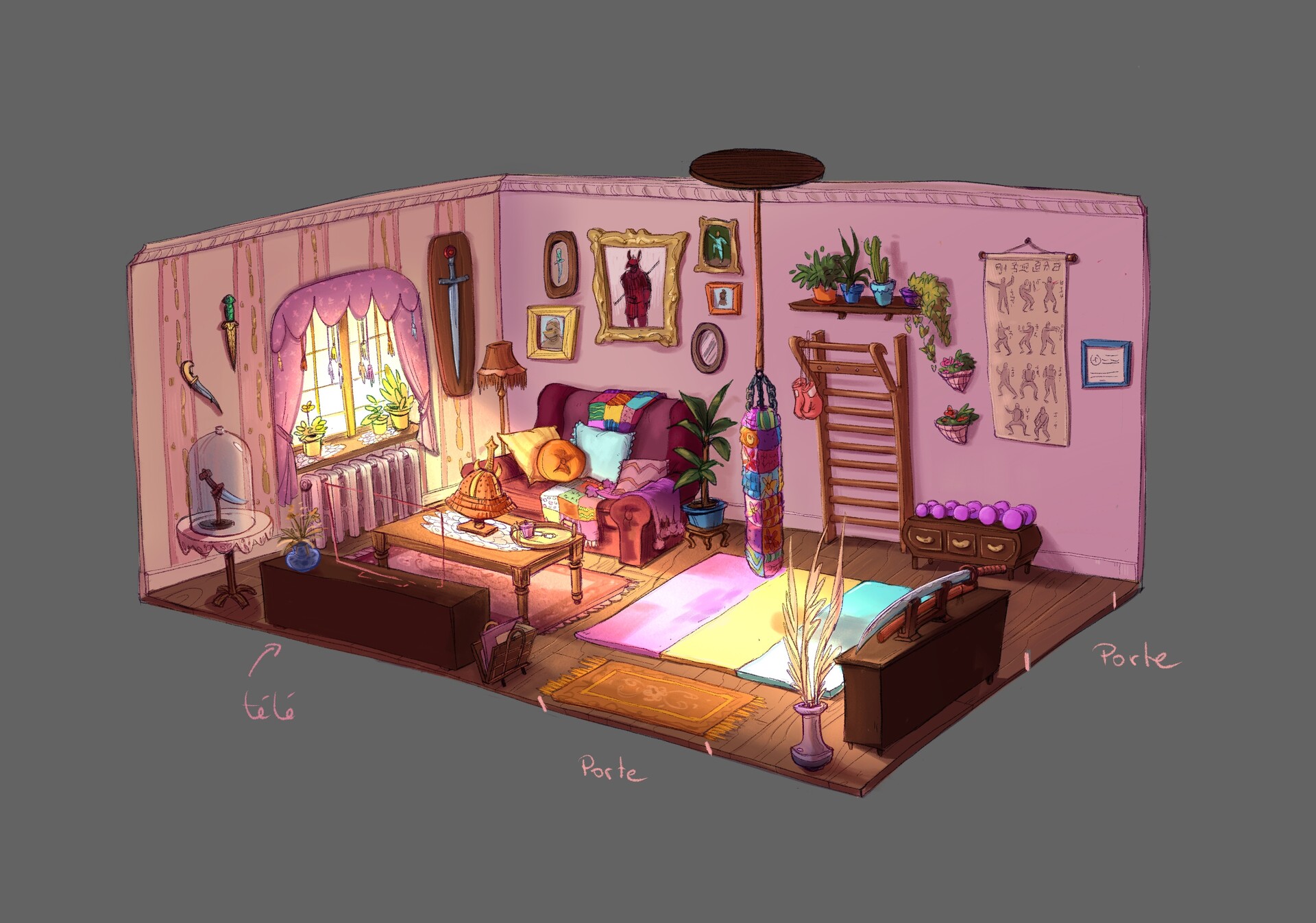 ArtStation - The Badass Grandma Set Dresing