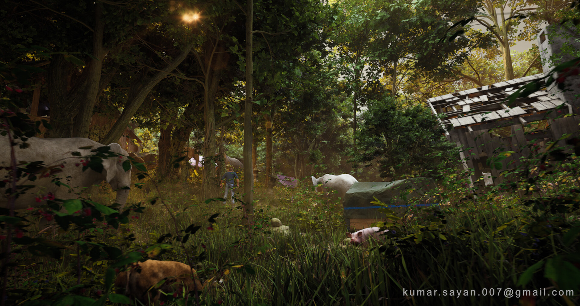 Kumar Sayan Barui - 🌿 Cinematic Forest Scene | Unreal Engine 5.5 | Lumen GI & Mega Lights 🌿