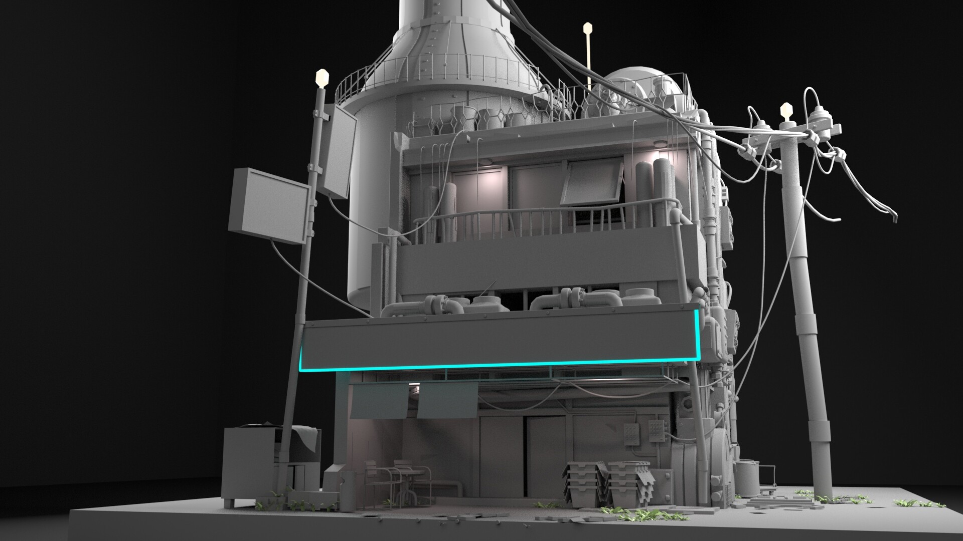 ArtStation - maya electric house model