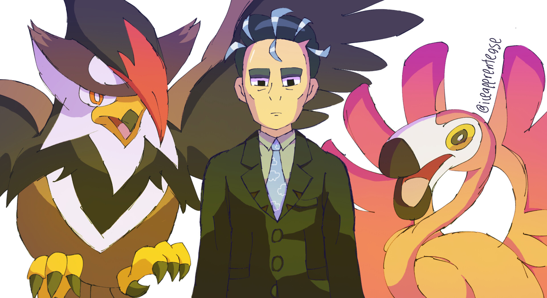 ArtStation - Larry, Staraptor & Flamigo