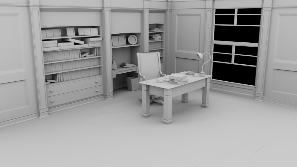 ArtStation - Untextured Home Office