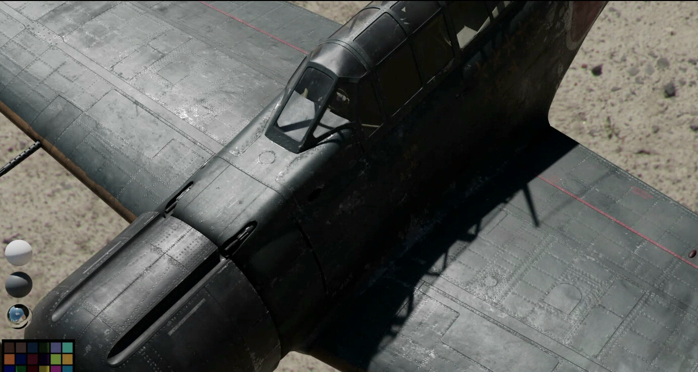 ArtStation - Japanese fe fighter plane texture / shading + rivets disp