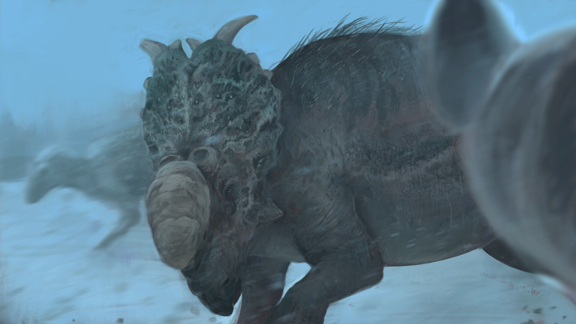 ArtStation - Pachyrhinosaurus | Prehistoric Planet Study