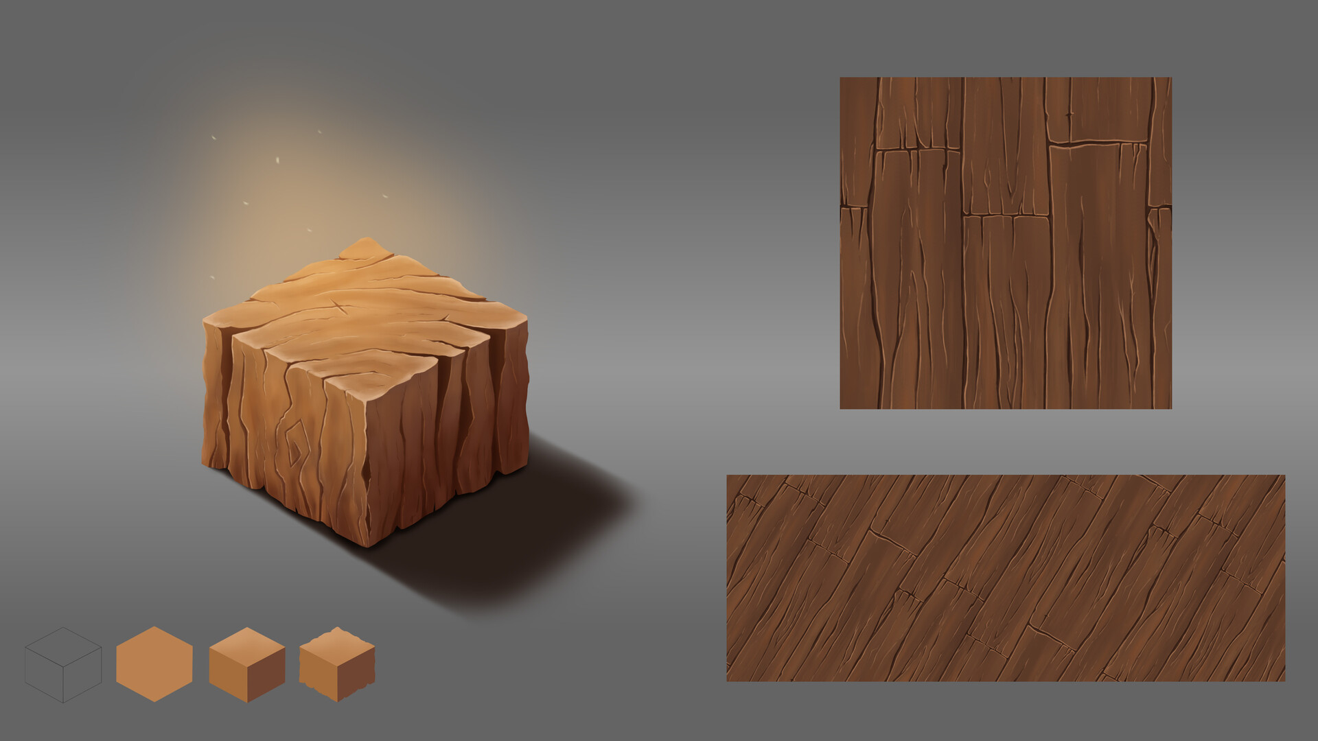 ArtStation - WIP 2D textures practice: Wood