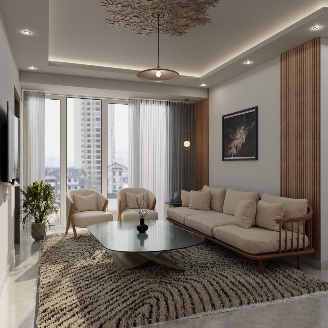 ArtStation - LivingRoom Visualization