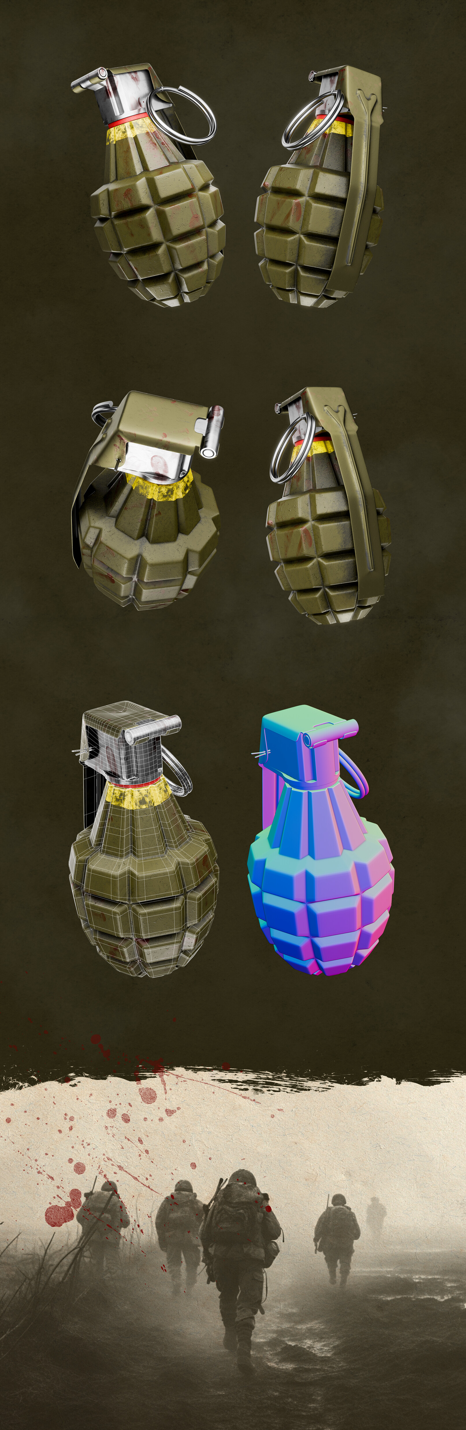 ArtStation - Hand Grenade Model
