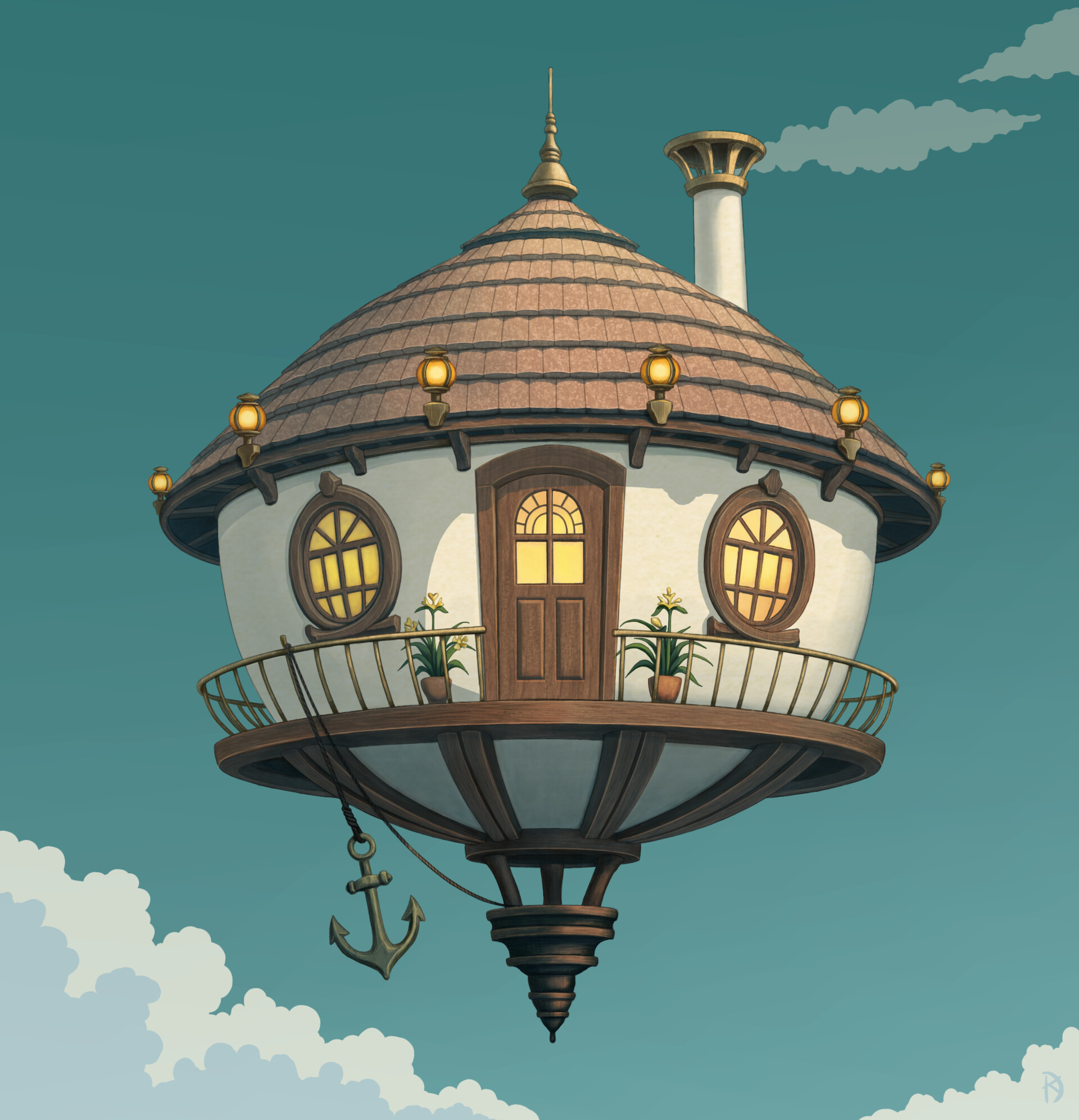 ArtStation - flying house