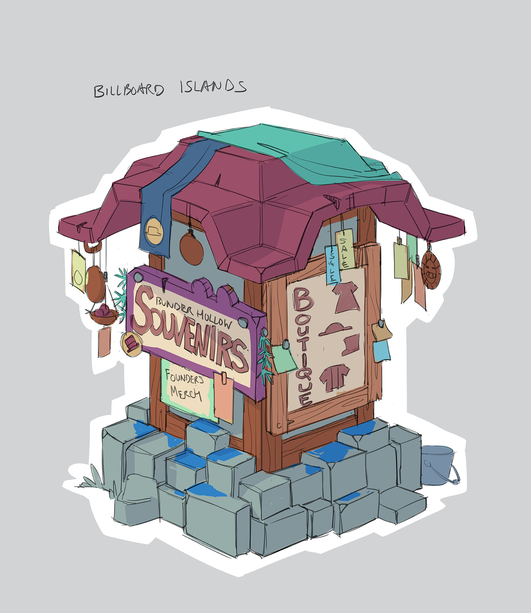 Studio Zubio - Bulletin Board Kiosk from Bunderkin!