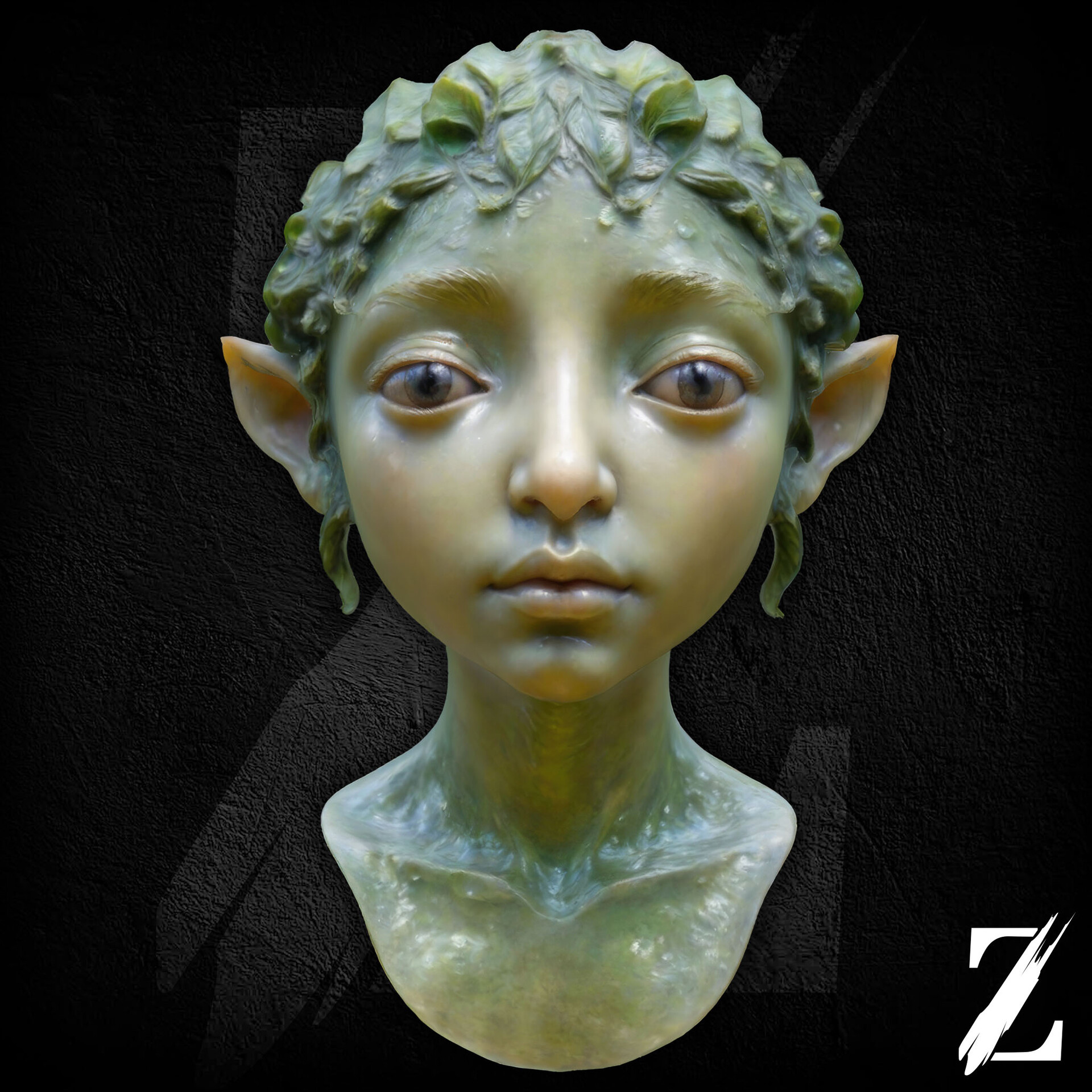 ArtStation - 10 ZB ART Nymph Head Sculpt (3D Base Model) - Vol 16