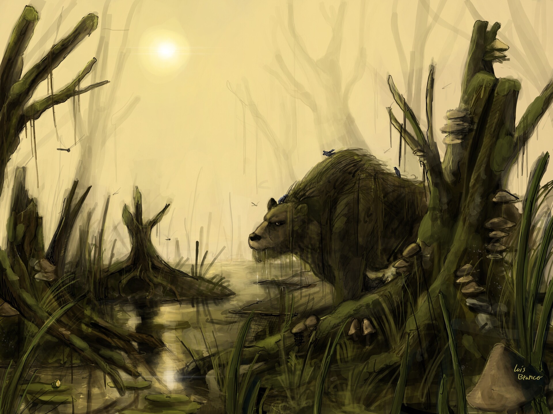 ArtStation - Fighting fantasy scorpion swamp