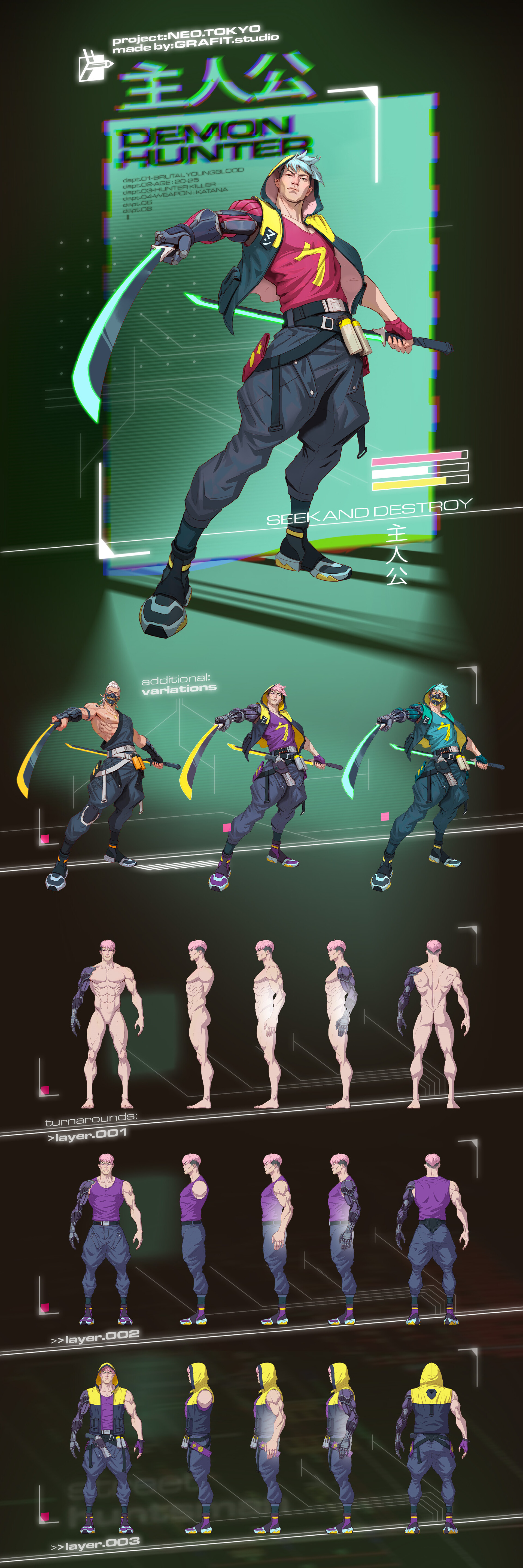Grafit Studio - Character Design Concept NeoTokyo