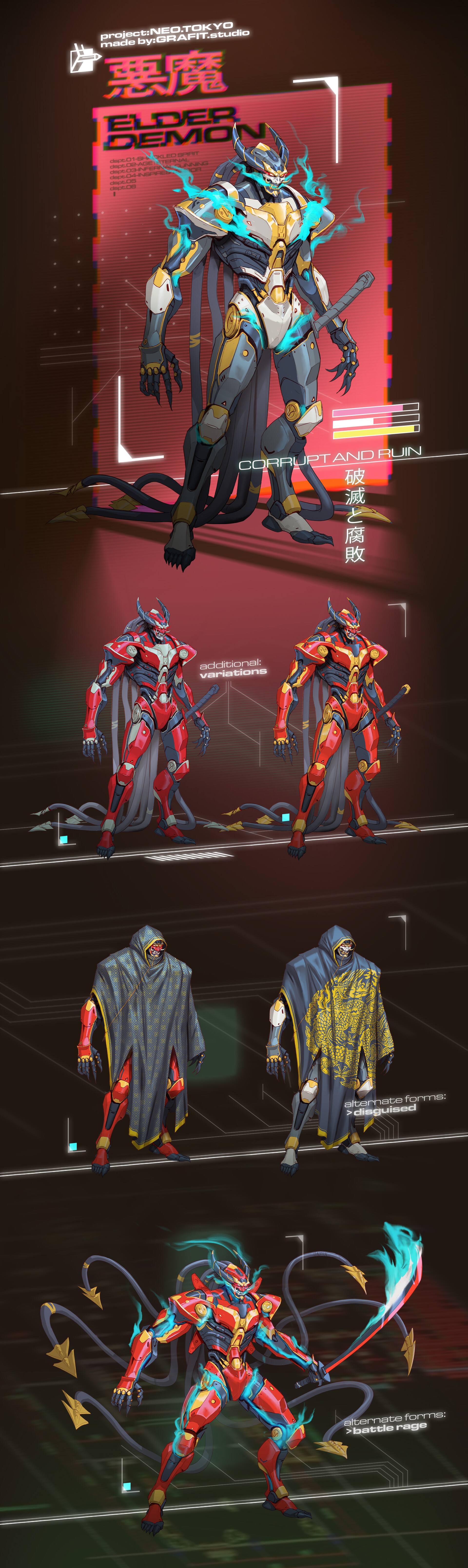 Grafit Studio - Character Design Concept NeoTokyo