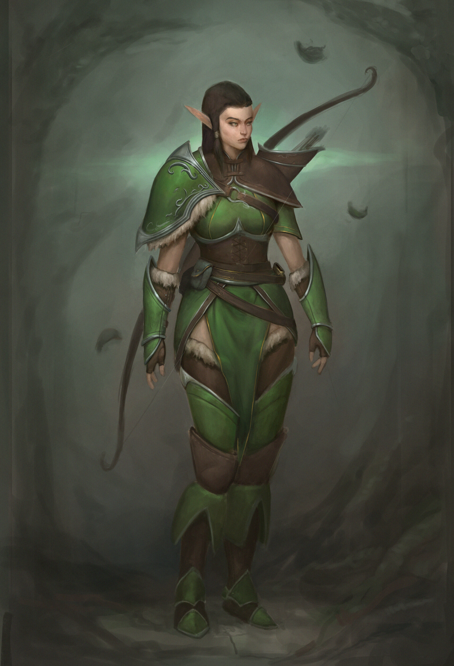 ArtStation - Practice --Elf hunter--