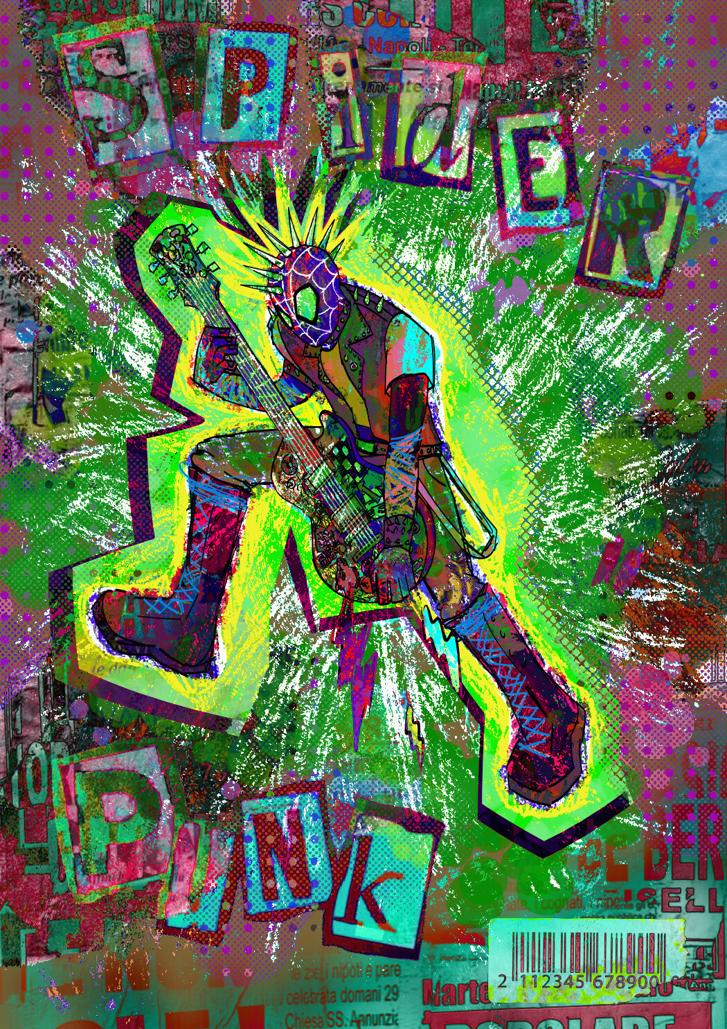 ArtStation - ‘Spider Punk Poster’ - Personal Project by Asia Cranmer