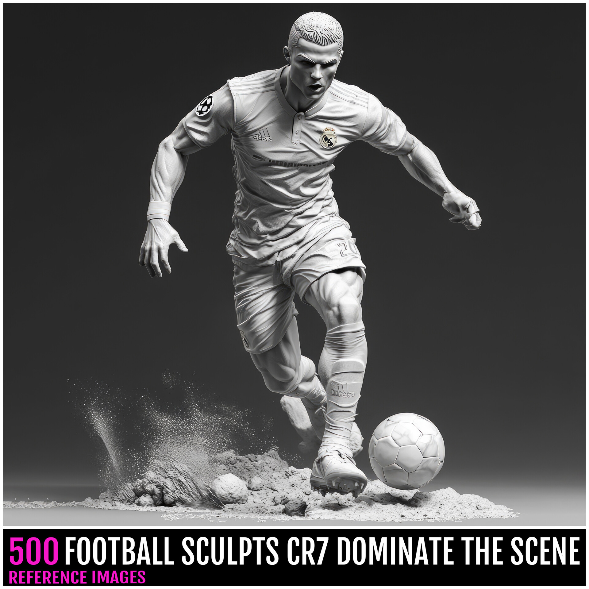 ArtStation - 500 FOOTBALL 3D SCULPTS CR7 DOMINATE THE SCENE