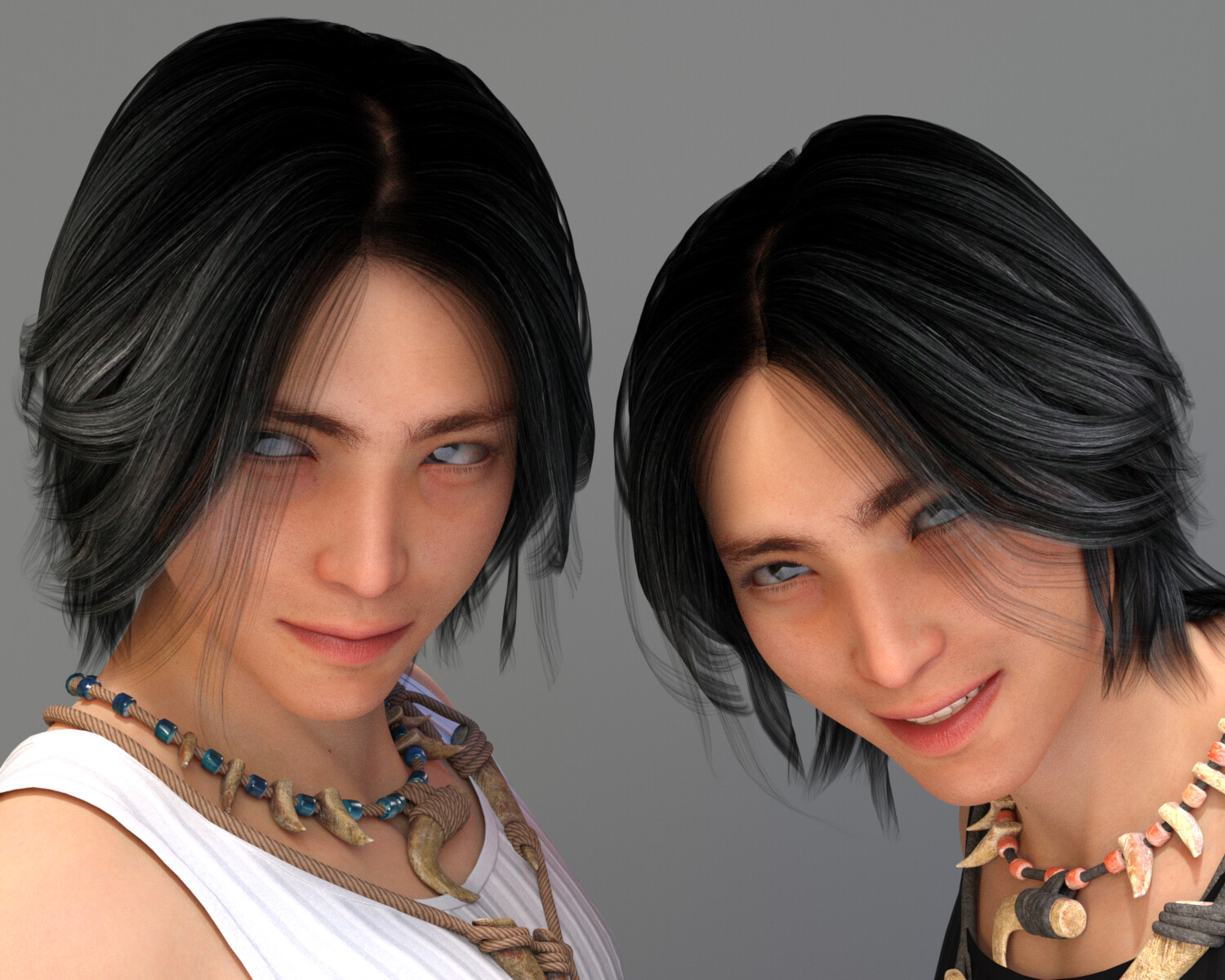 ArtStation - twins portrait