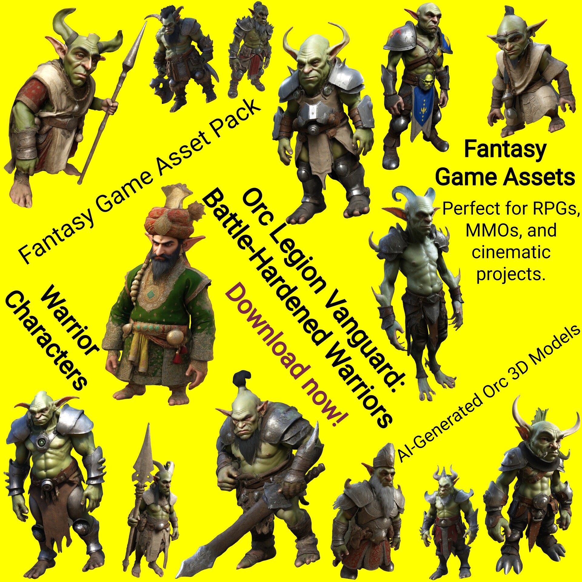 ArtStation - Orc Legion Vanguard: Battle-Hardened Warriors 3D Model