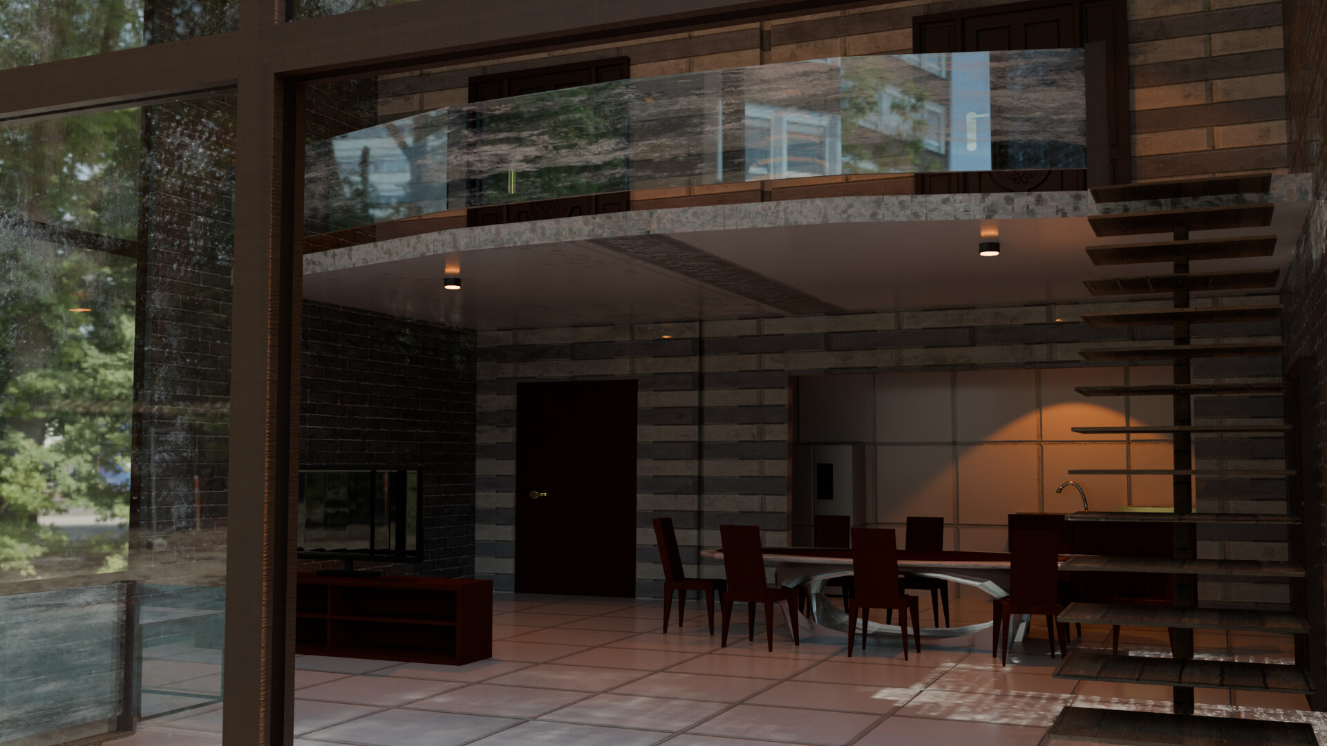 ArtStation - Modern Glass House – 3D Architectural Visualization
