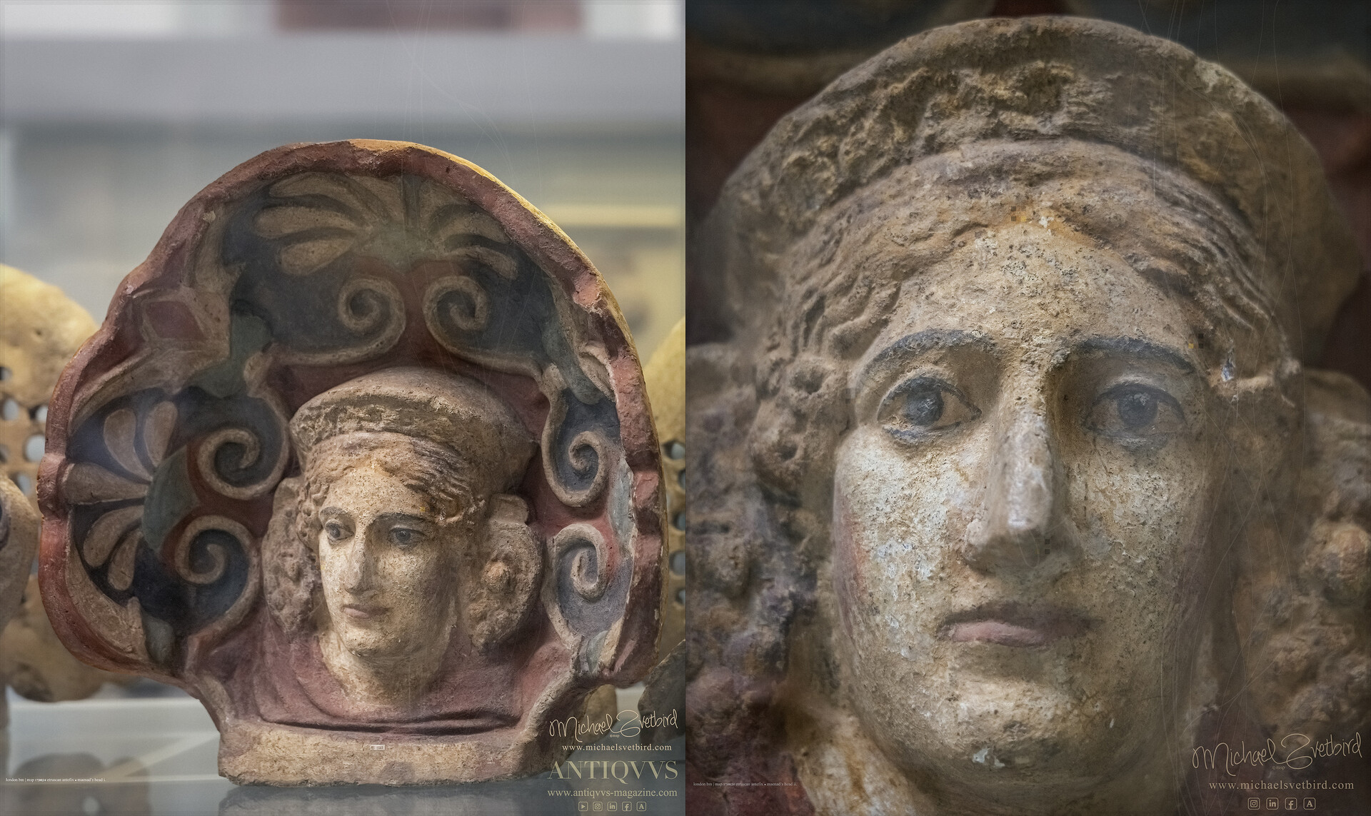 ArtStation - MAENAD's HEAD, Etruscan Antefix from Cerveteri