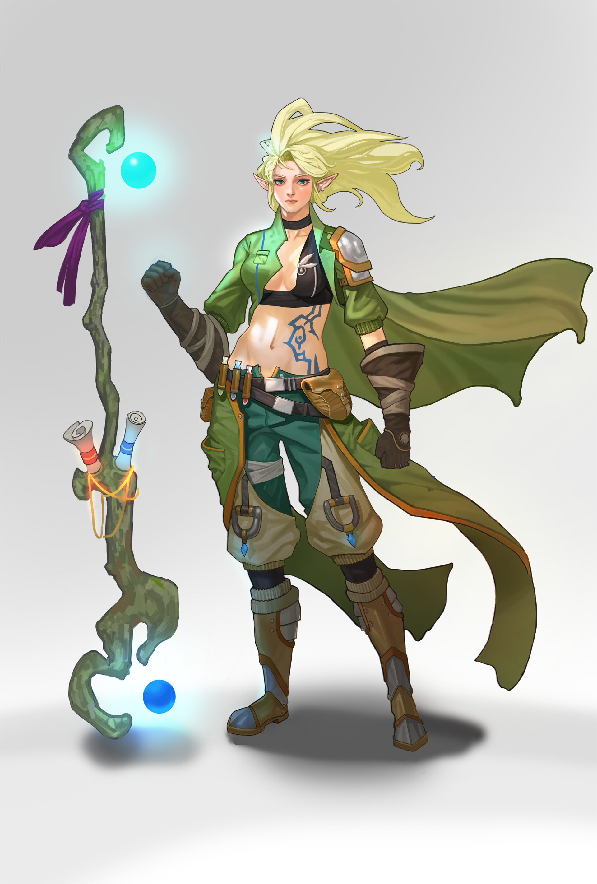 ArtStation - The Half-Elf Wizard