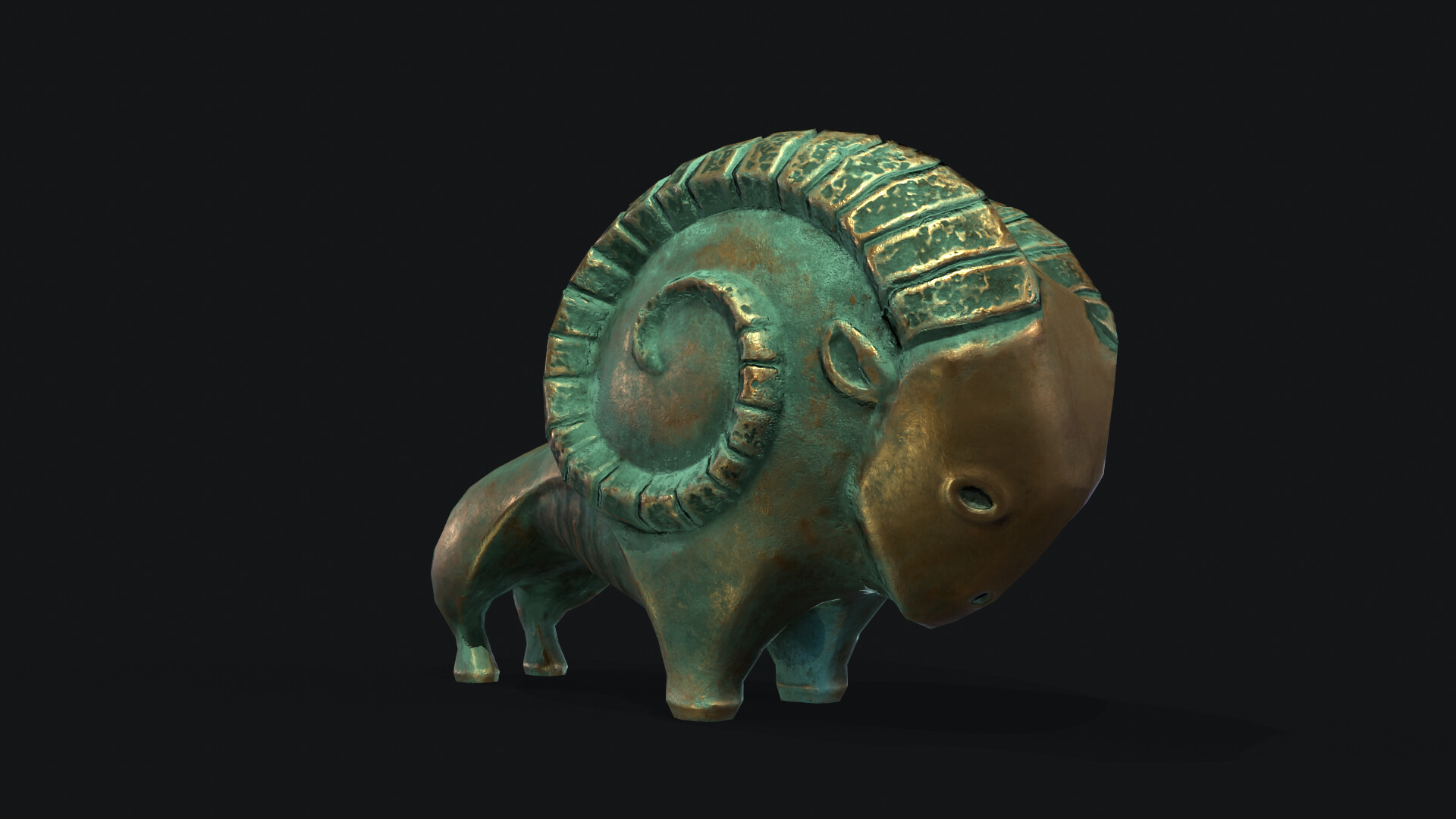 ArtStation - Aries stylized mini statue