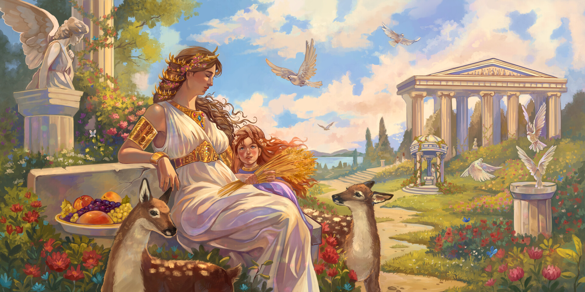 ArtStation - Goddess Demeter and Persephone