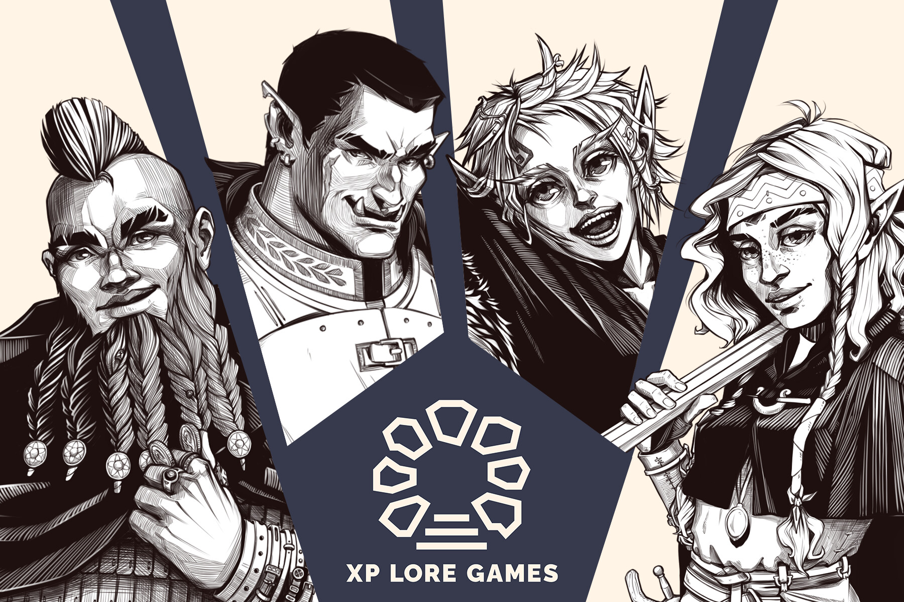 ArtStation - Our team of adventurers for Pathfinder