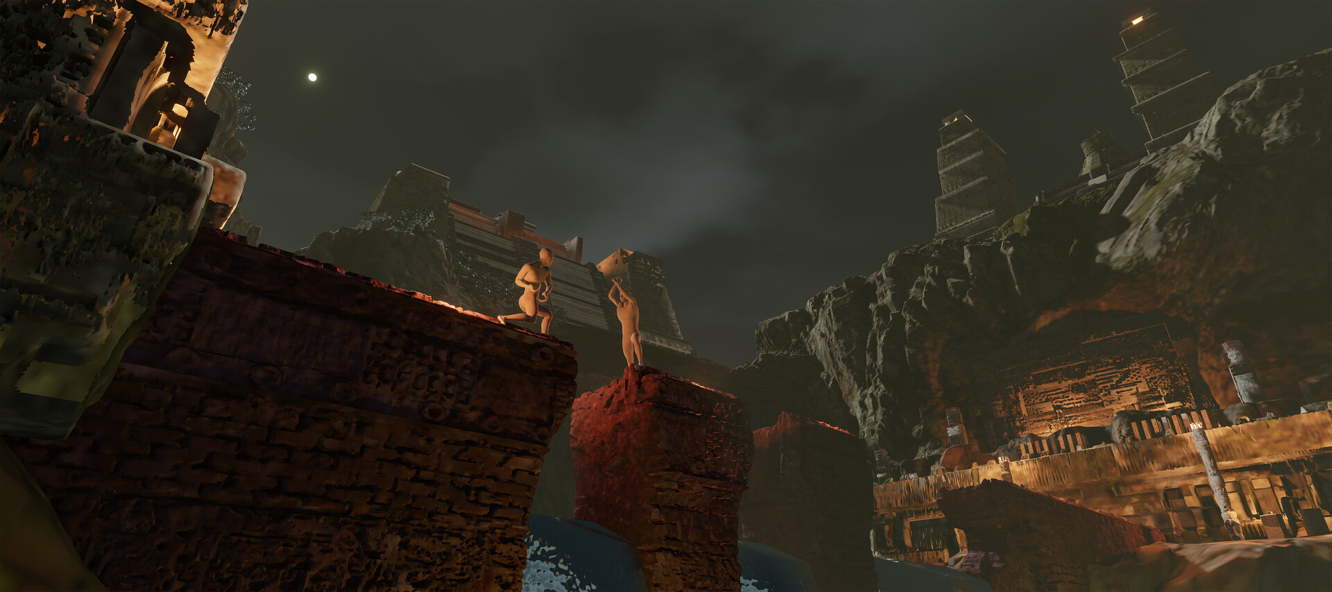 ArtStation - (WIP)Two dudes fight in an Aztec Theme park