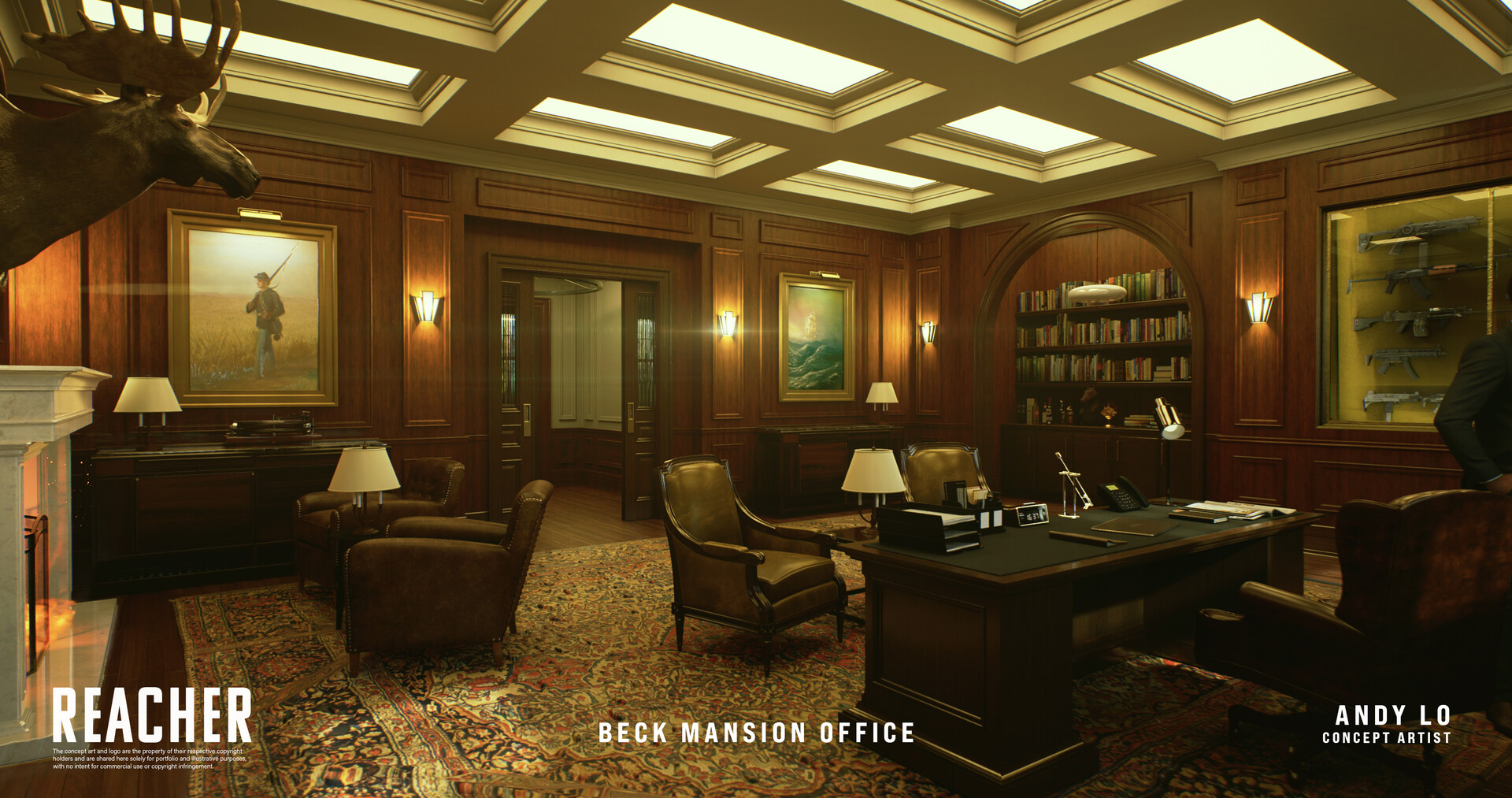 ANDY OLD - REACHER SEASON 3 - Beck Mansion Office