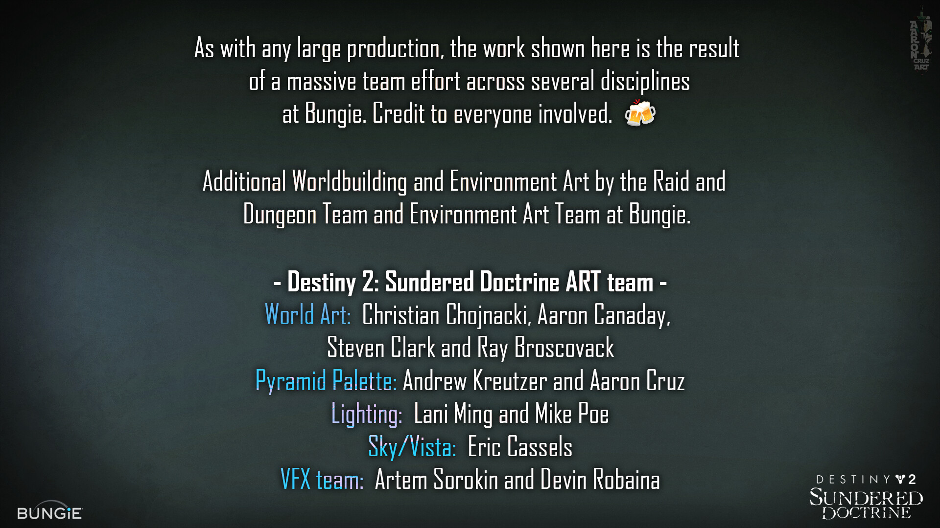 Aaron Cruz - Destiny 2: Sundered Doctrine | Rhulk's Pyramid Environment ...