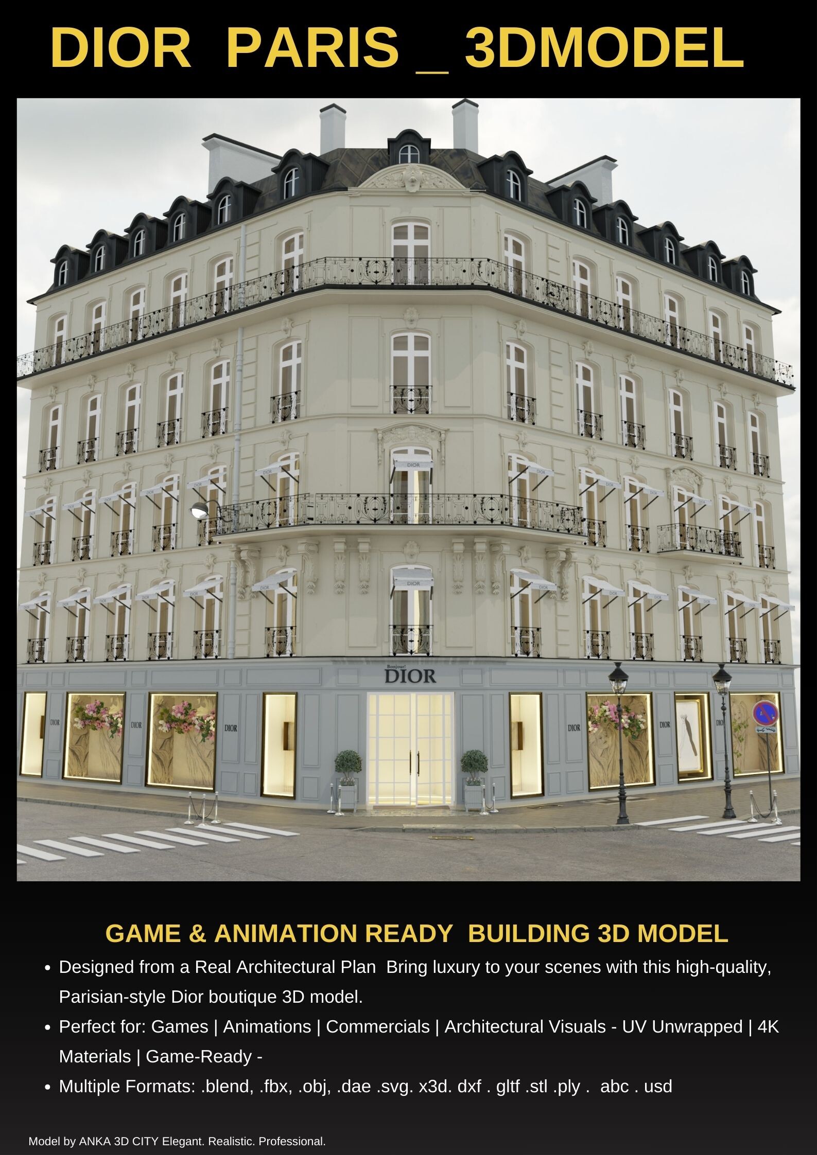 ArtStation - DIOR 3D BUILDING MODEL