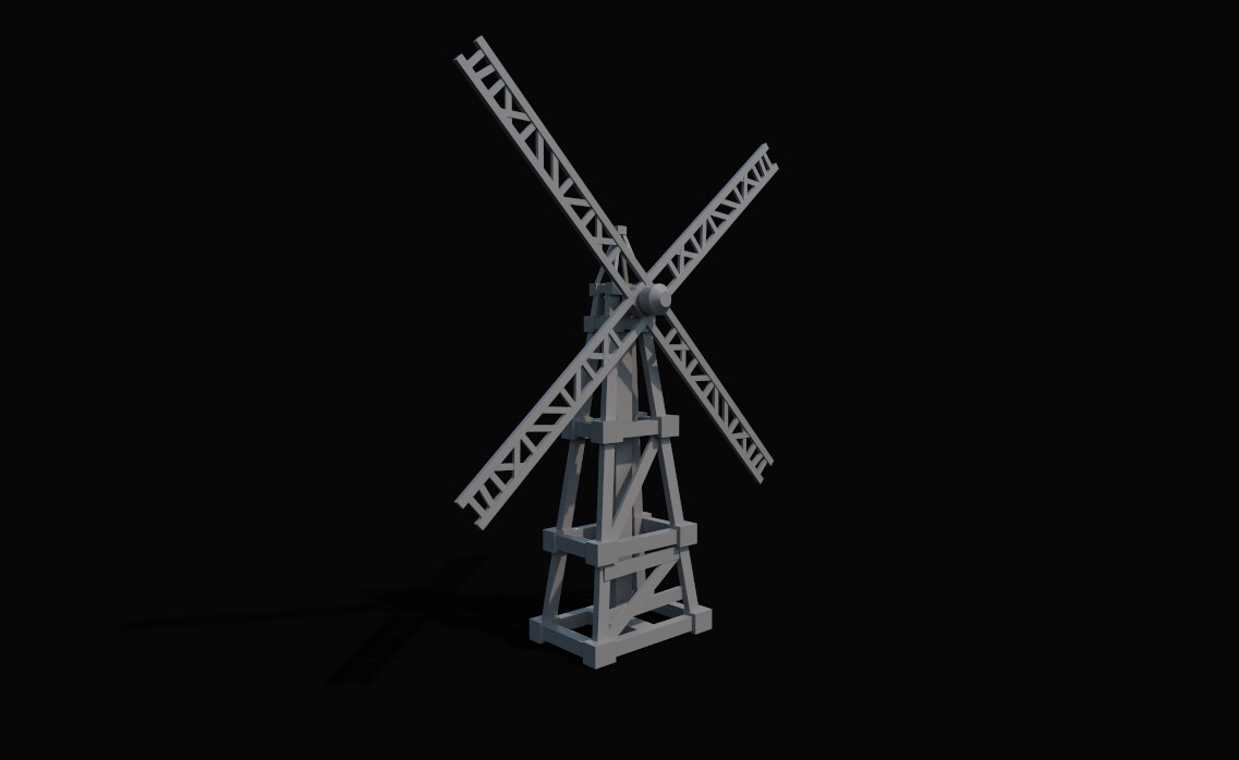 ArtStation - Windmill modelling Maya 3D