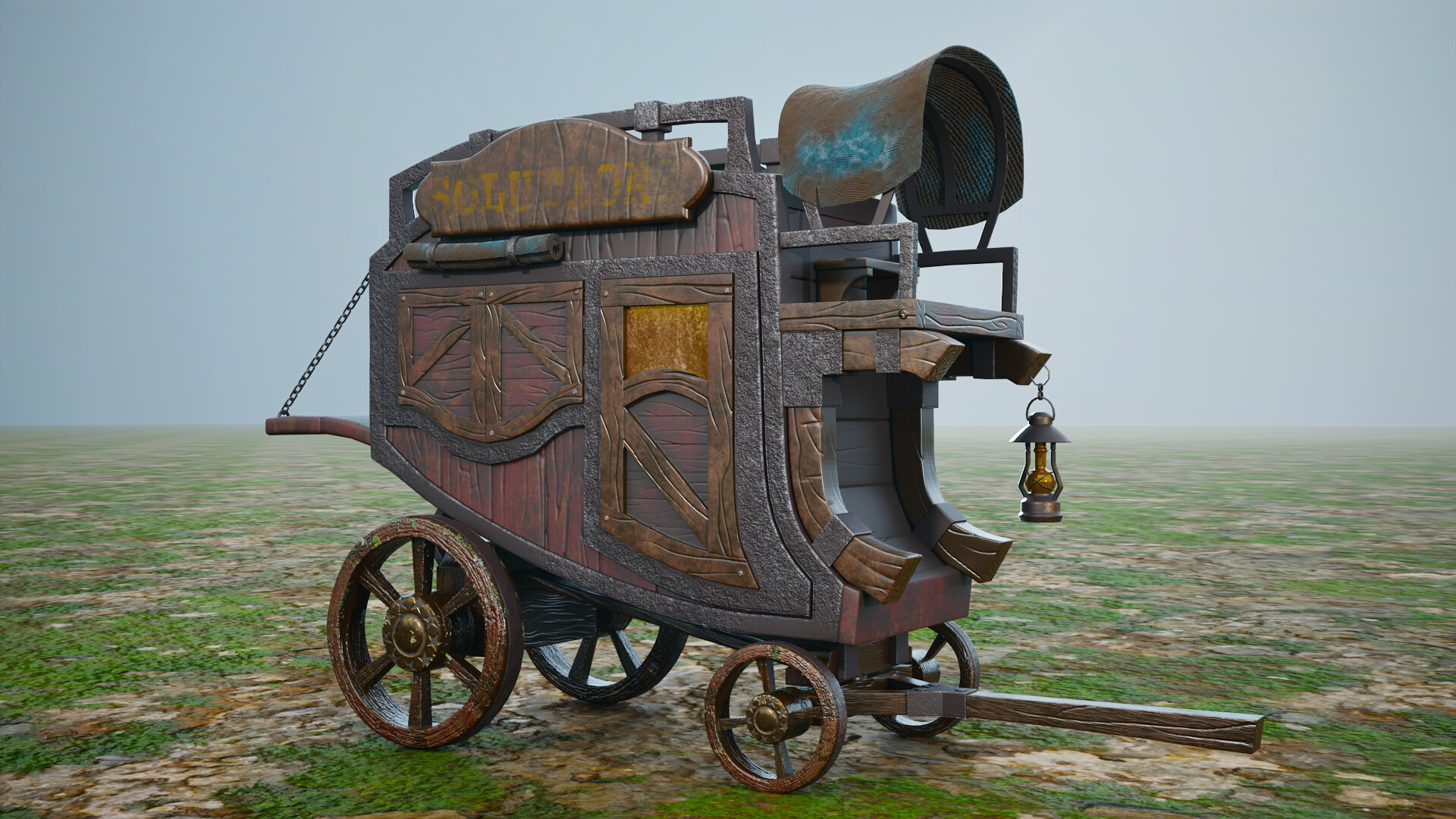 ArtStation - Stylized Wooden Wagon | 3D Game Asset