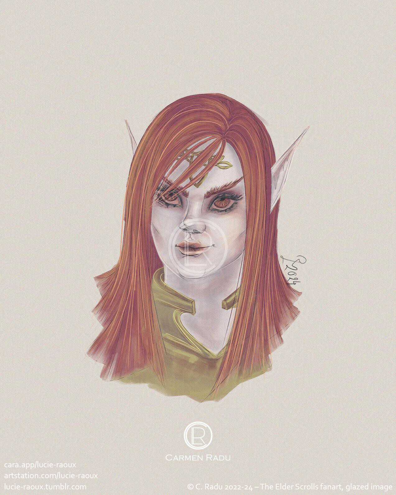ArtStation - Gwendis, rough sketch headshot