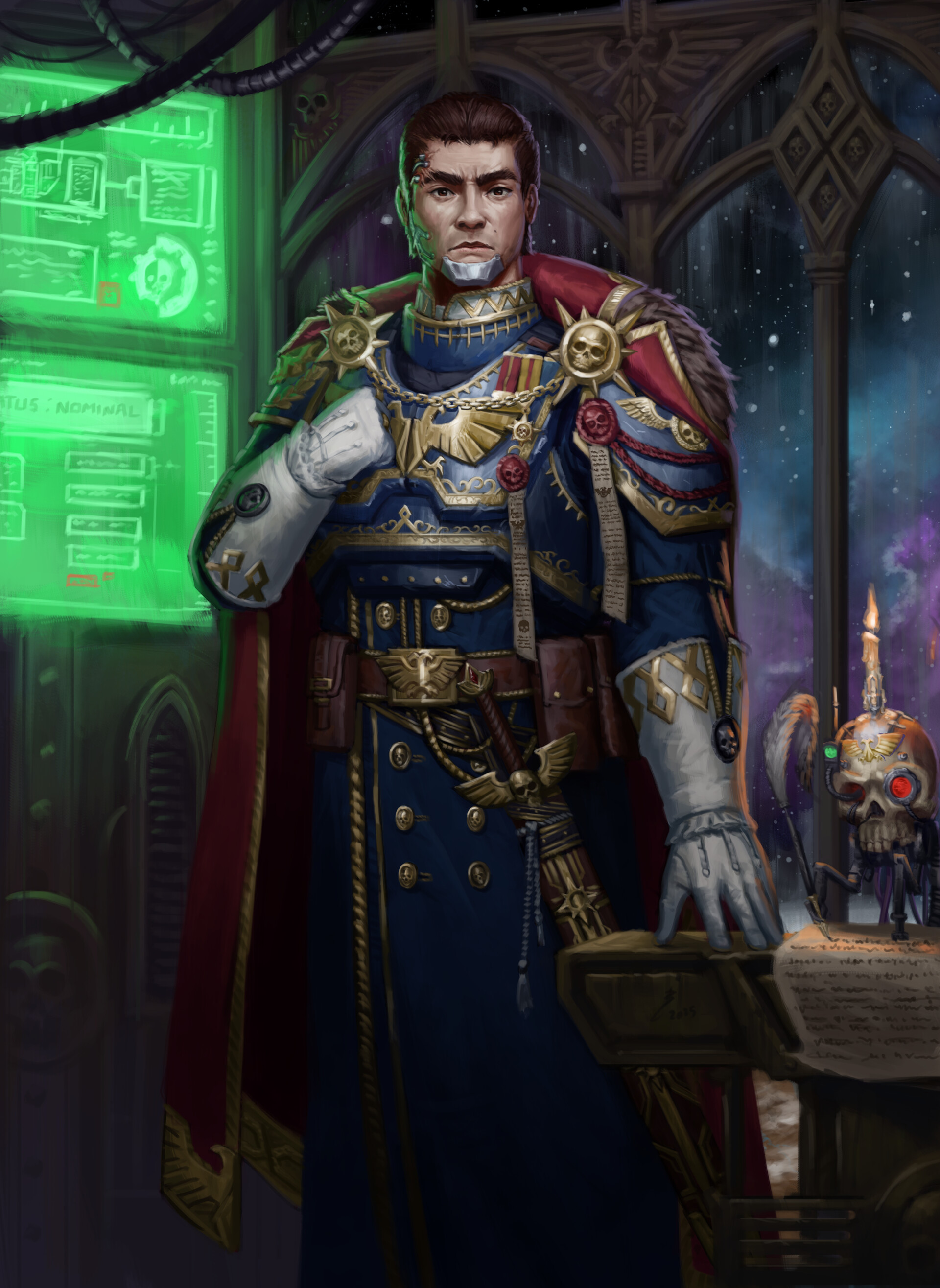 ArtStation - Warhammer 40k Rogue Trader Portrait