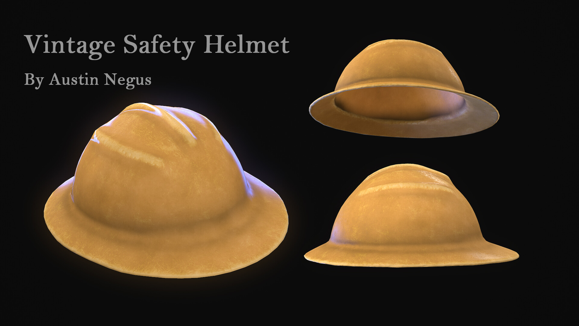 ArtStation - Vintage Safety Helmet Model + Texture