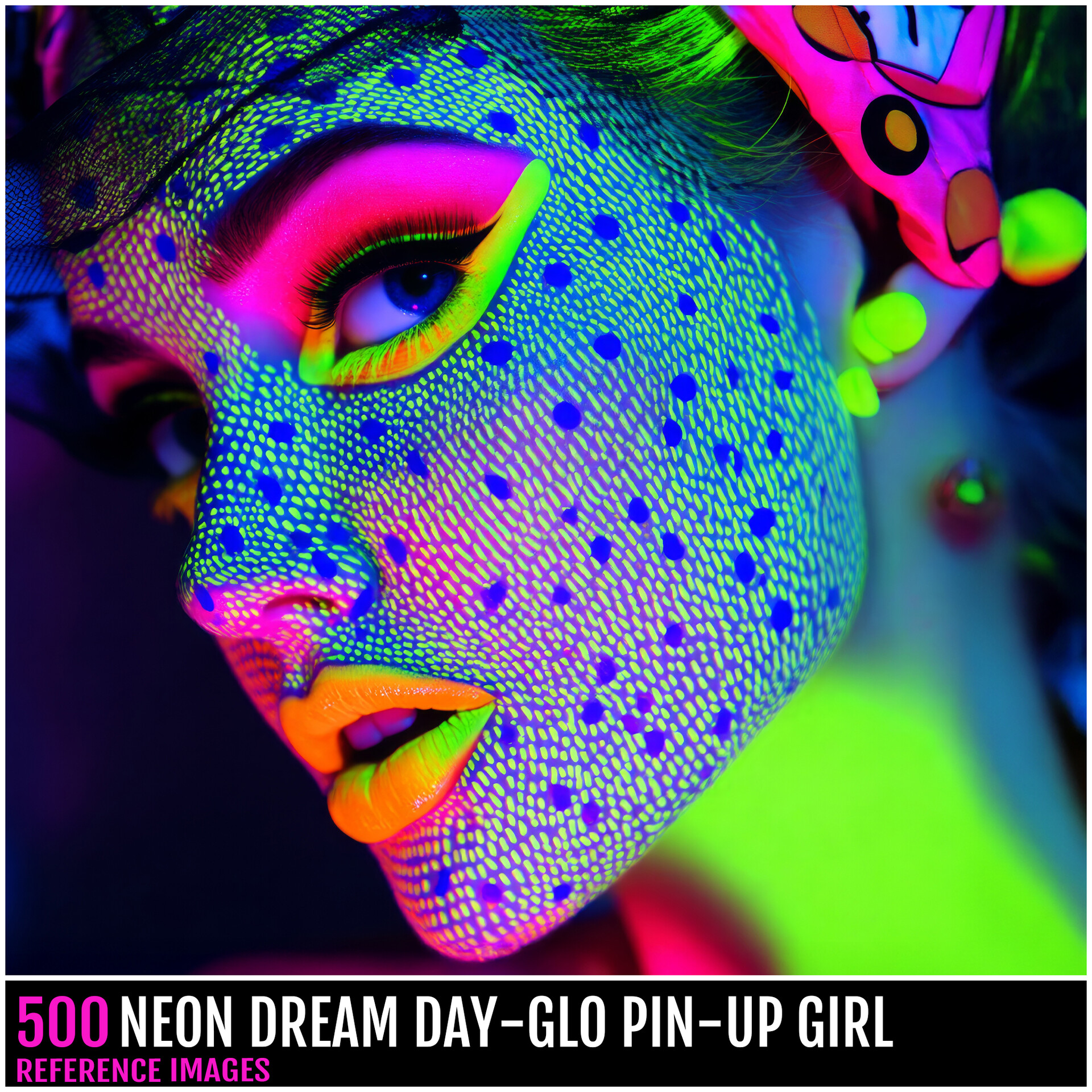 ArtStation - 500 NEON DREAM DAY-GLO PIN-UP GIRL