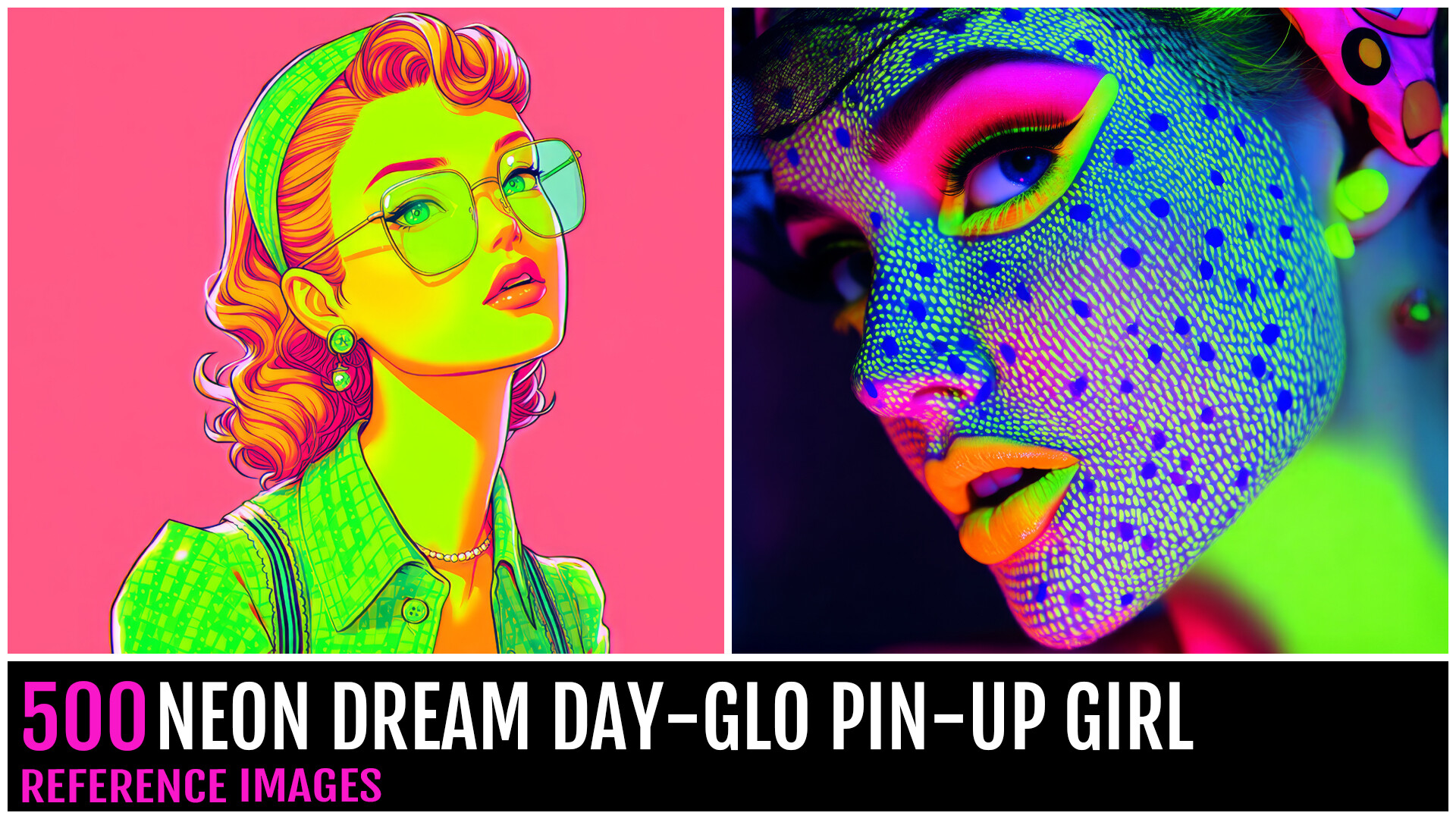 Isabelle Studio (¥¥ Isabelle ¥¥) - 500 NEON DREAM DAY-GLO PIN-UP GIRL