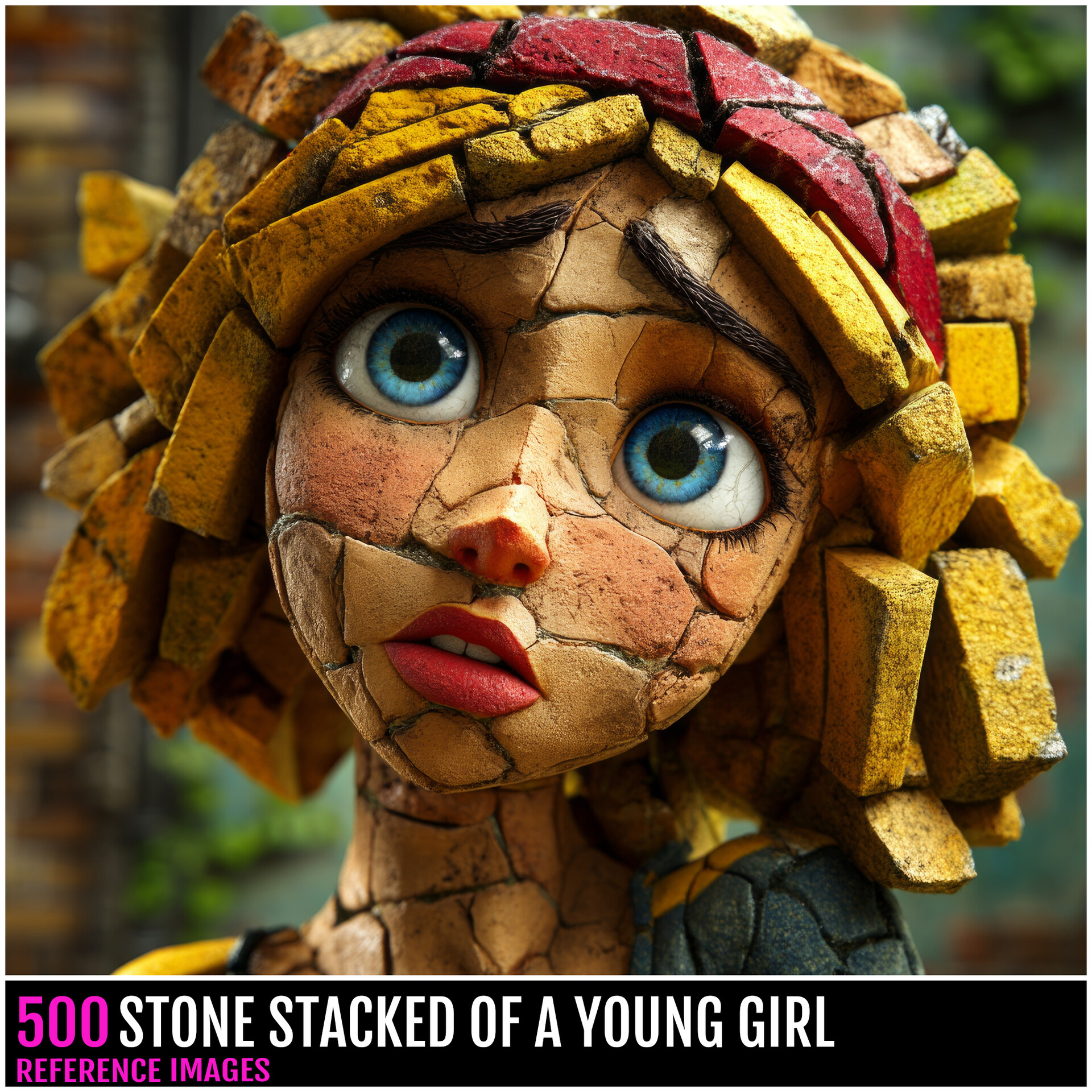 ArtStation - 500 STONE STACKED OF A YOUNG GIRL