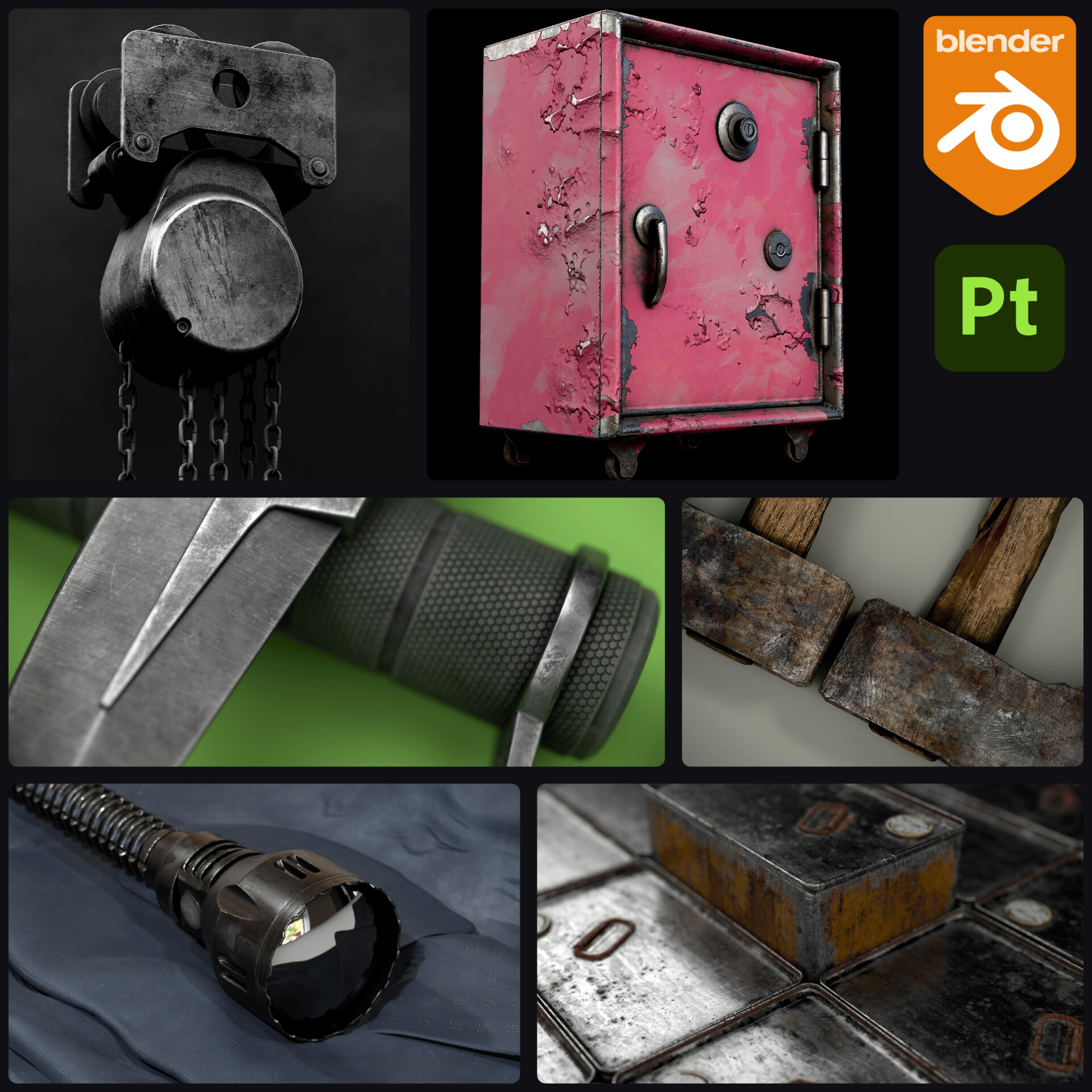 ArtStation - Abandoned Tools & Containers – Prop Set