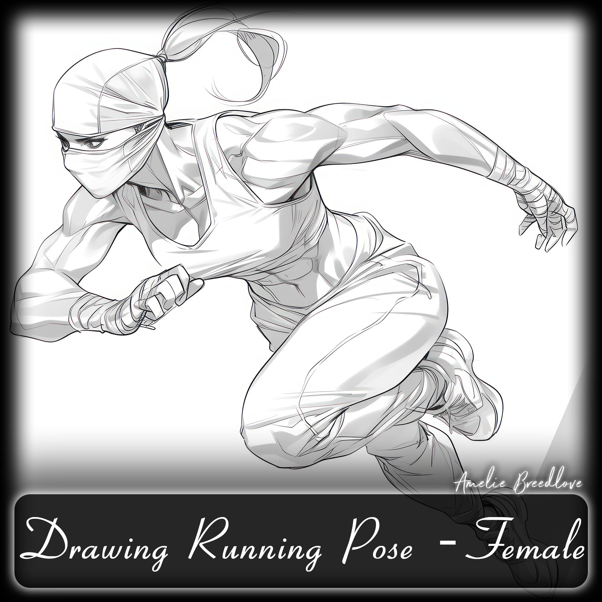 drawing running pose