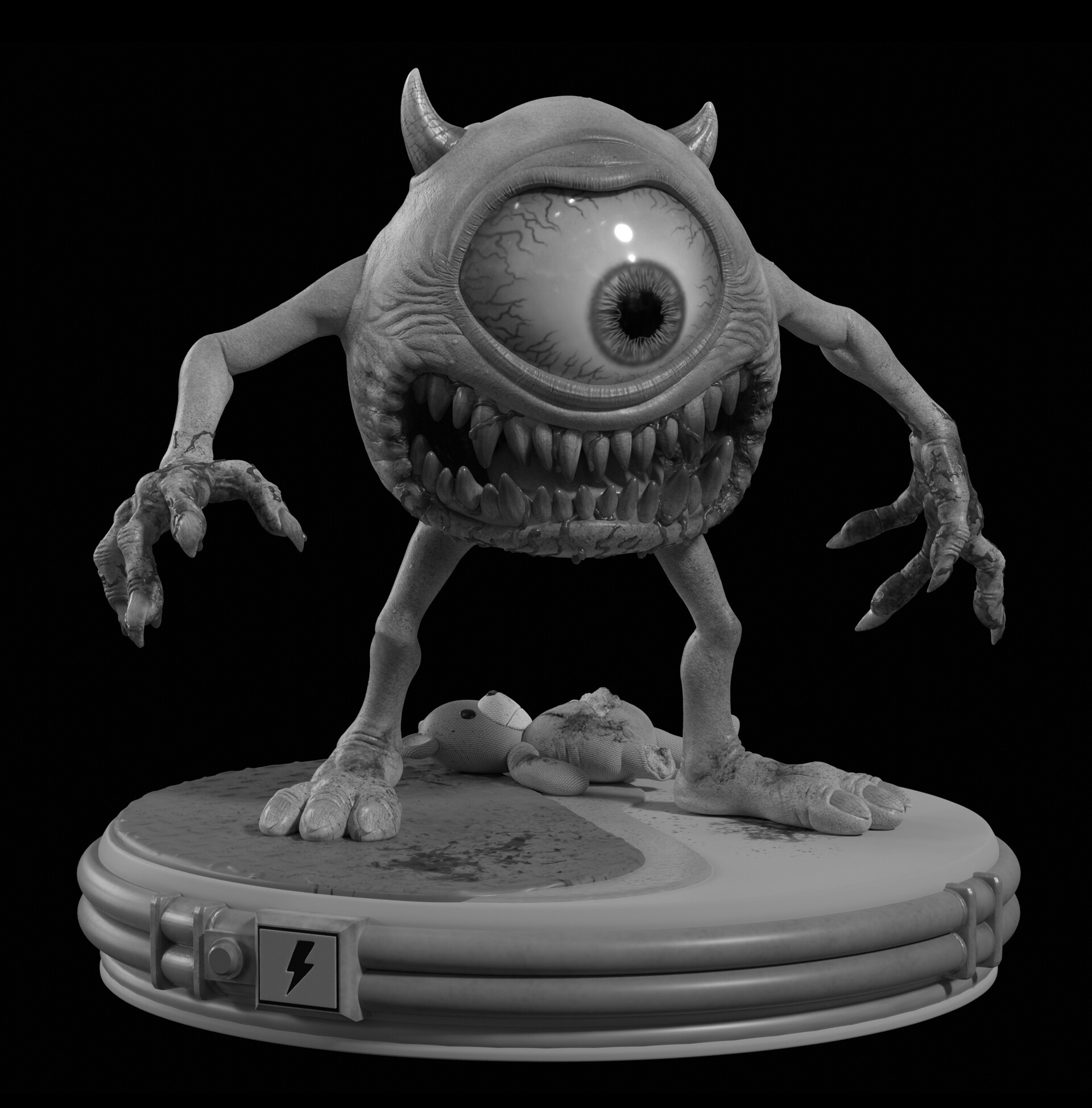 ArtStation - Mike Wazowski - Render Zbrush