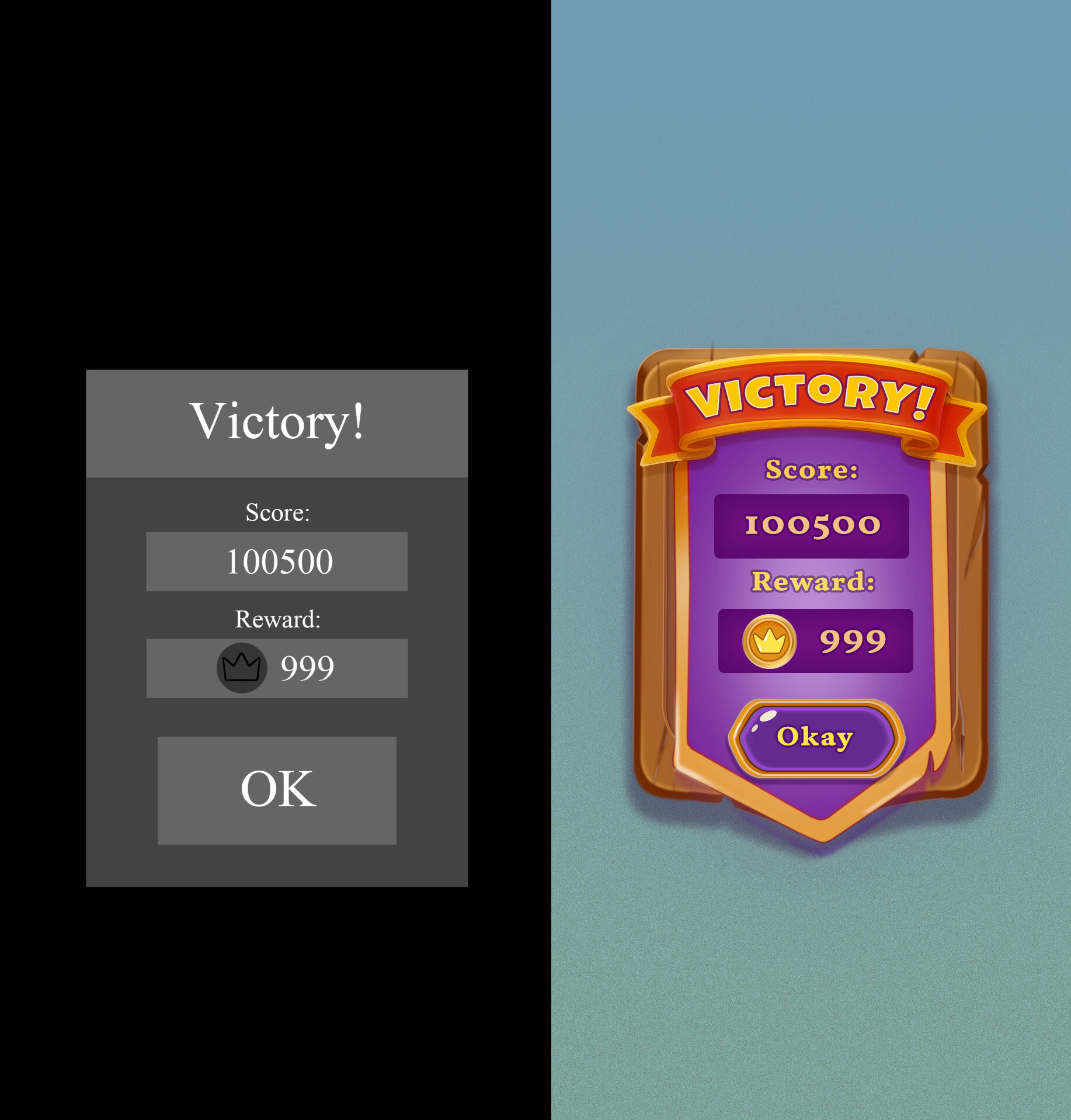Igor Khen - Victory Popup — Game UI Design (Concept to Final)